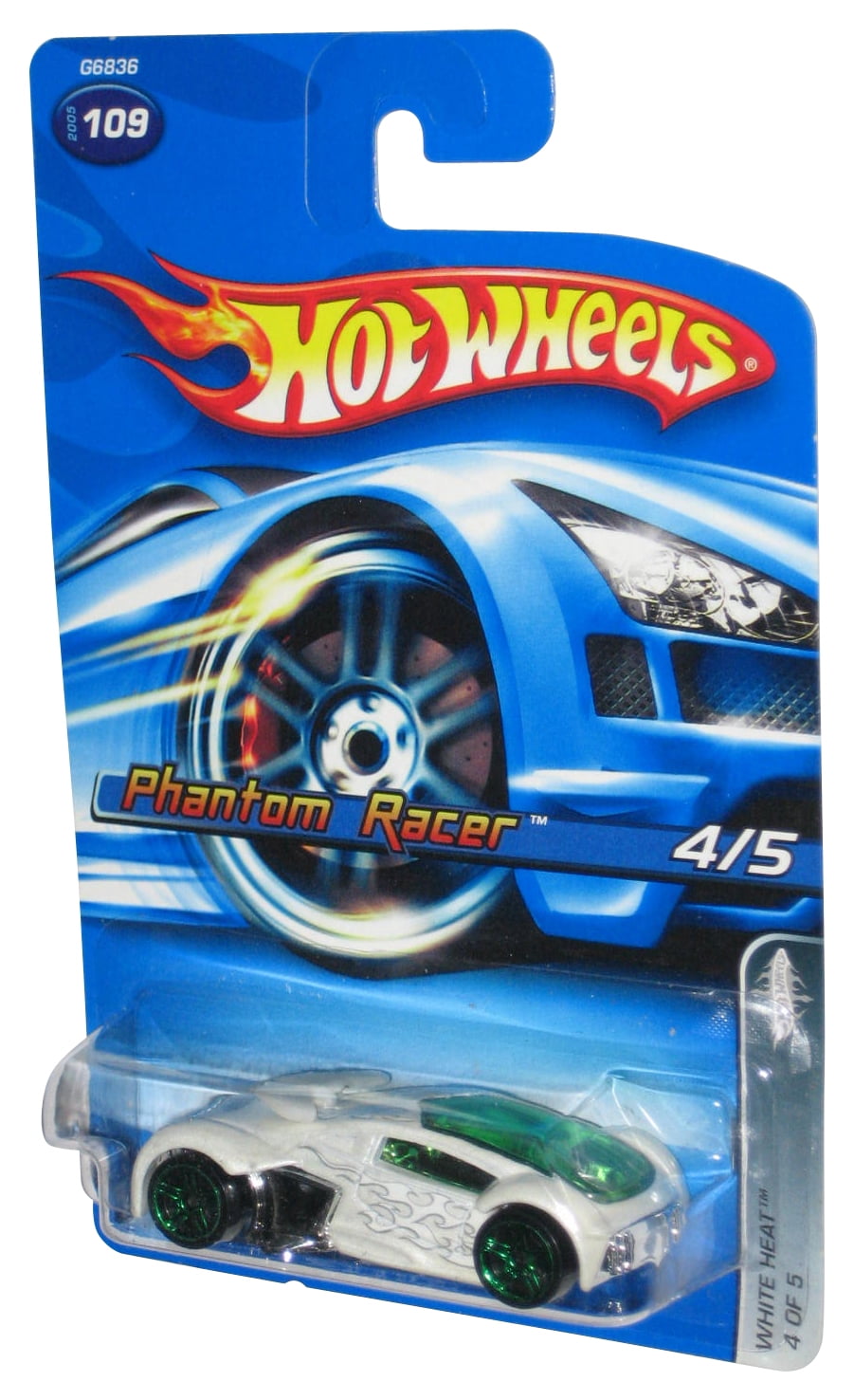 Hot Wheels White Heat 4/5 (2005) Phantom Racer Toy Car #109 - Walmart.com