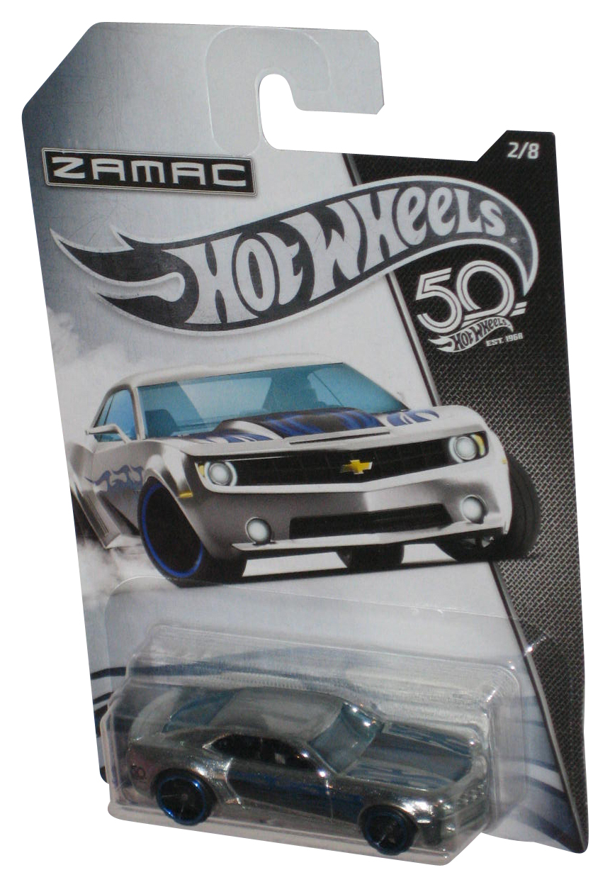 Hot Wheels Zamac 50th (2017) Silver Chevy Camaro Concept Toy Car 2/8 ...