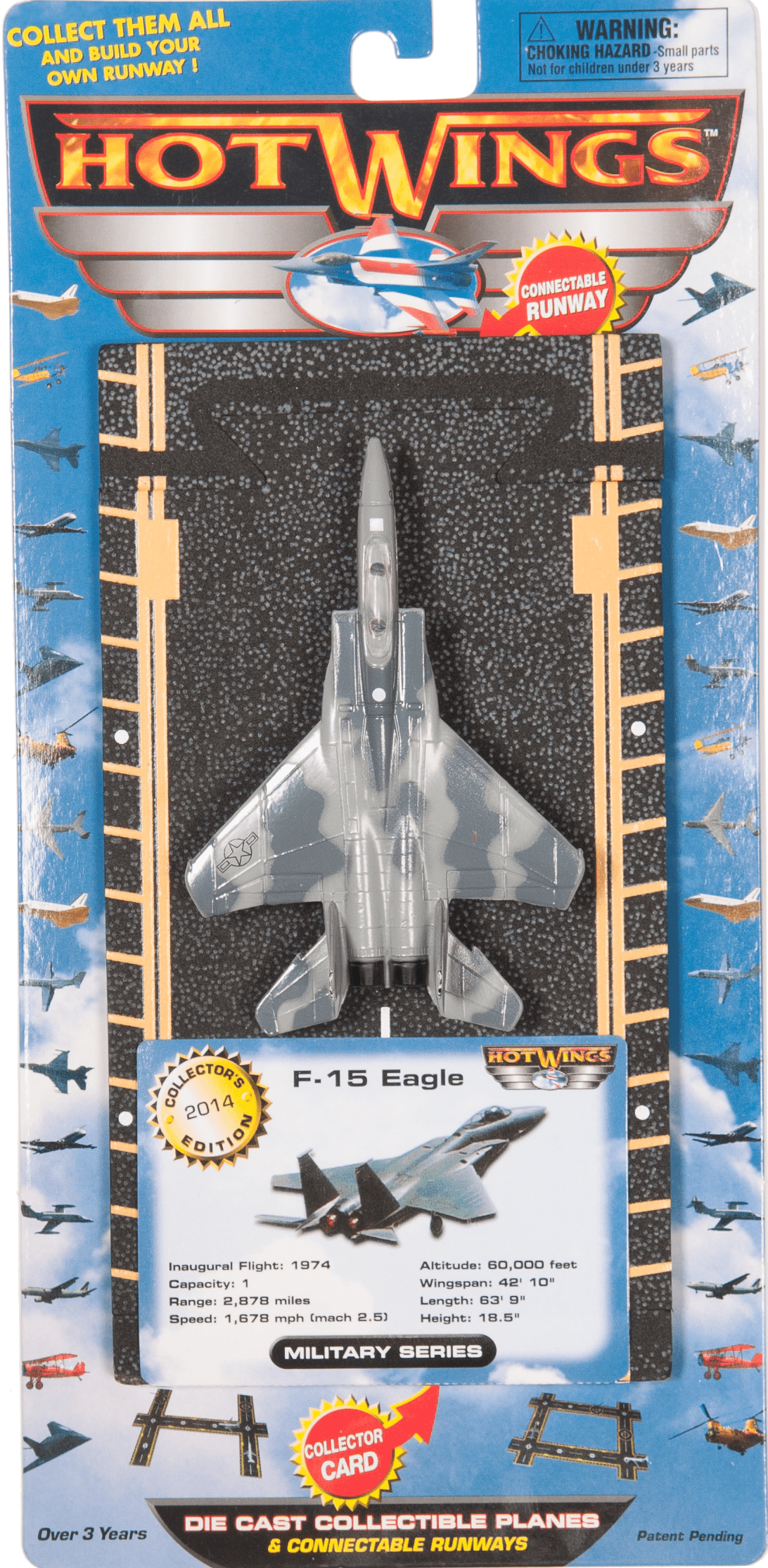 Hot Wings F 15 Eagle Military Markings Die Cast Collectible Plane