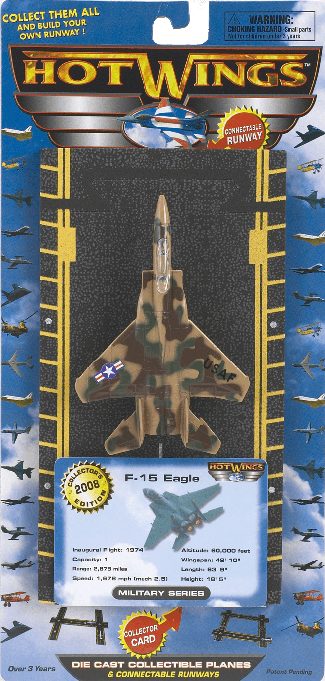 Hot Wings F-15 Eagle (Military Markings) with Connectible Runway in ...