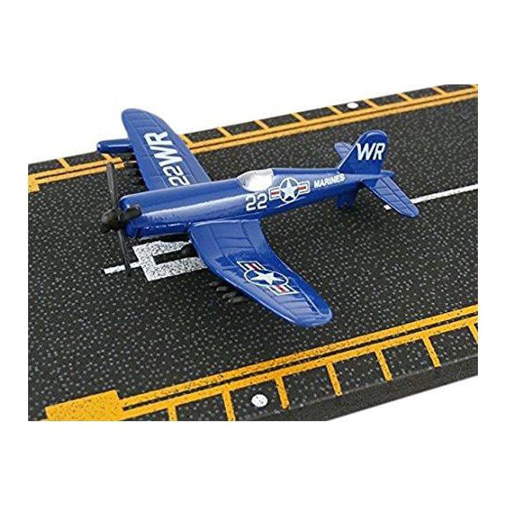 Hot Wings Planes F4u Corsair Marines With Connectible Runway Die Cast