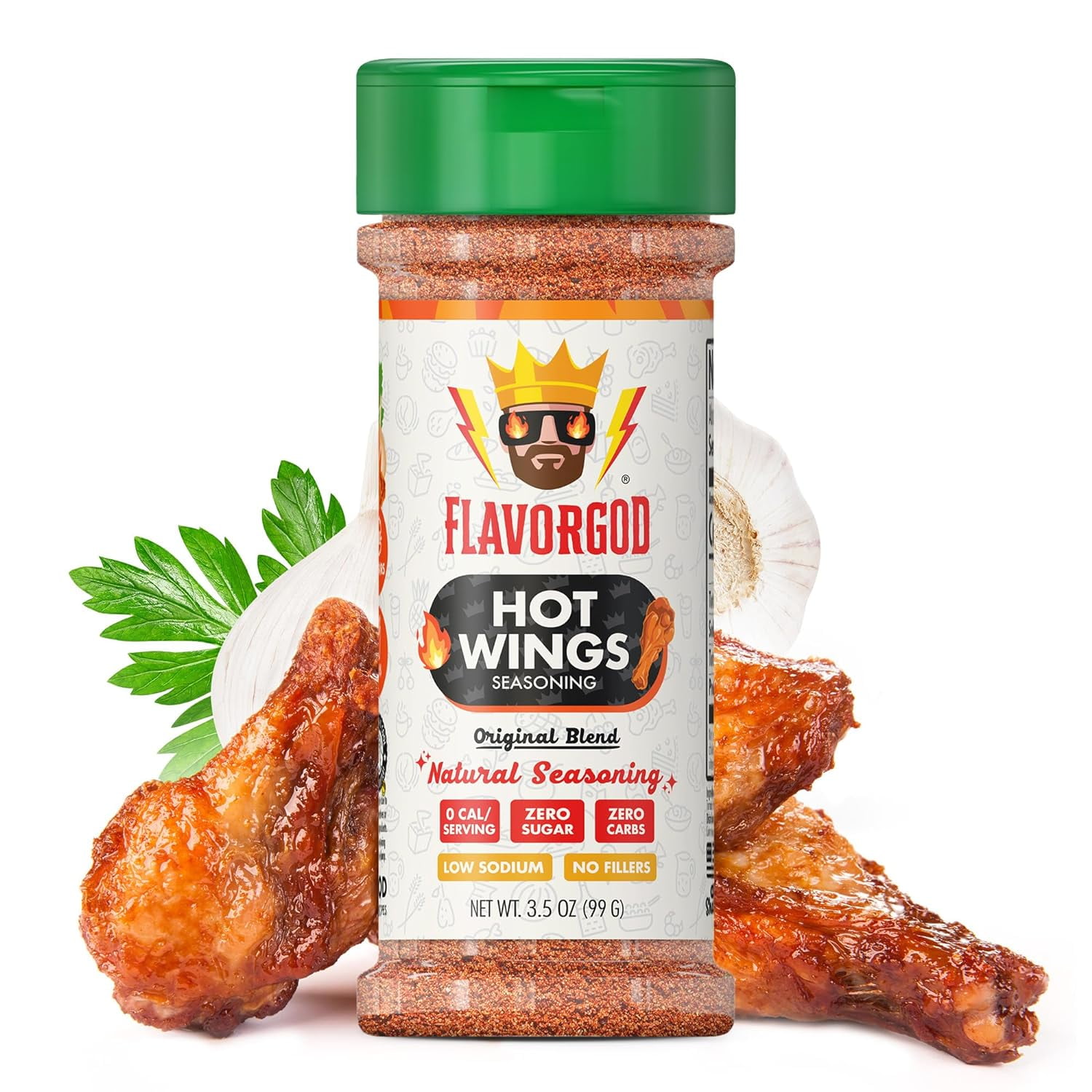Hot Wings Seasoning Mix by Flavor God - Premium All Natural & Healthy ...