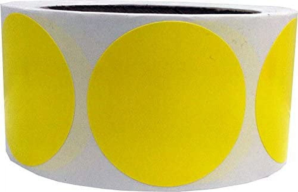 Hot Yellow Color Coding Labels for Organizing Inventory 2 Inch Round ...