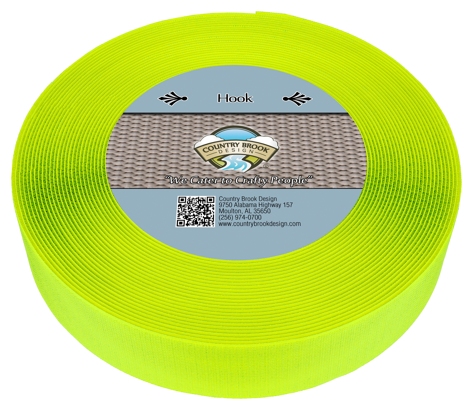 Country Brook Design® Hot Yellow Sew On Hook Only (2 inch, 50 yards ...