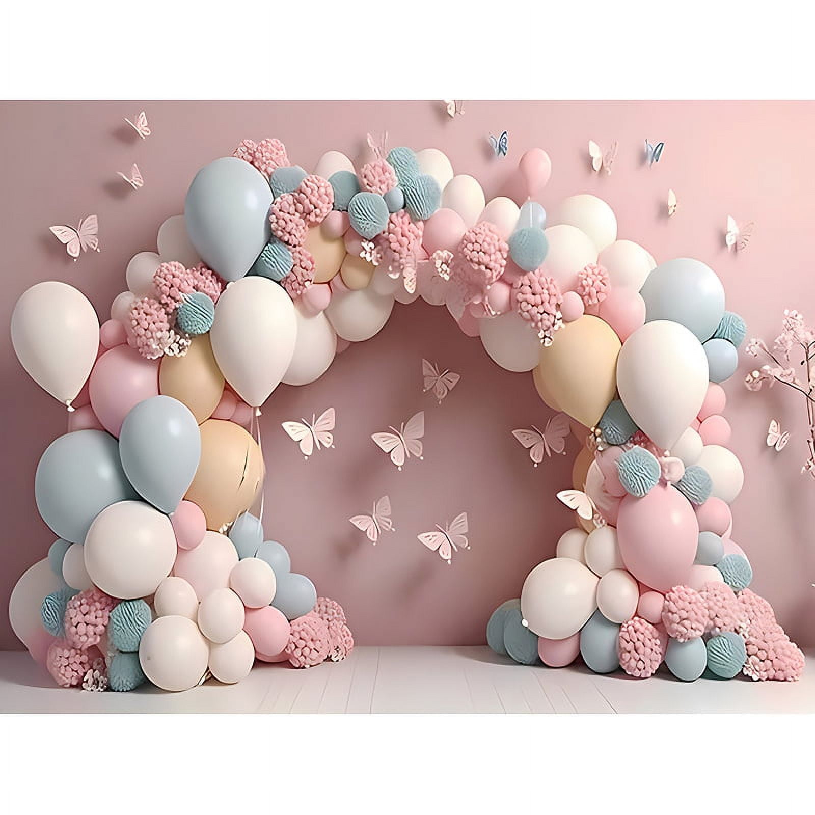 Hot air Balloon And Clouds Happy Birthday Indoor Photography Background ...