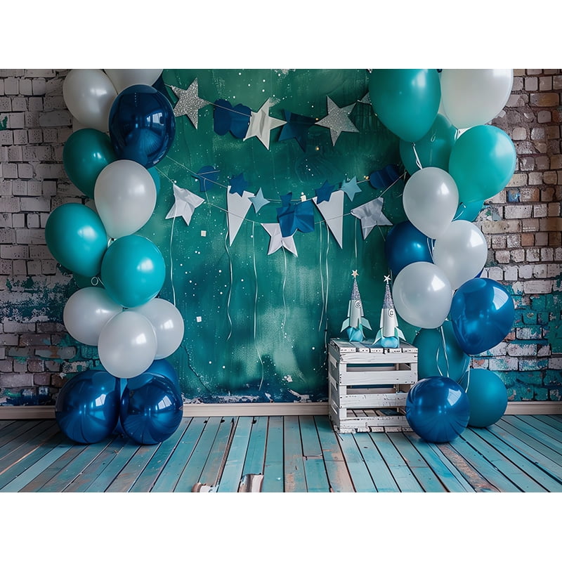 Hot air balloon Happy Birthday Photography Background Football Floral ...