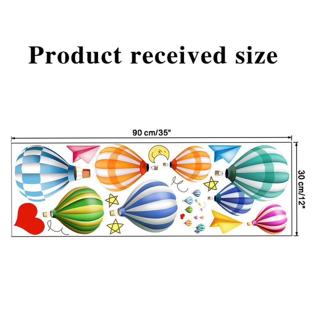 Hot air balloon stars self-adhesive wall decals living room bedroom ...