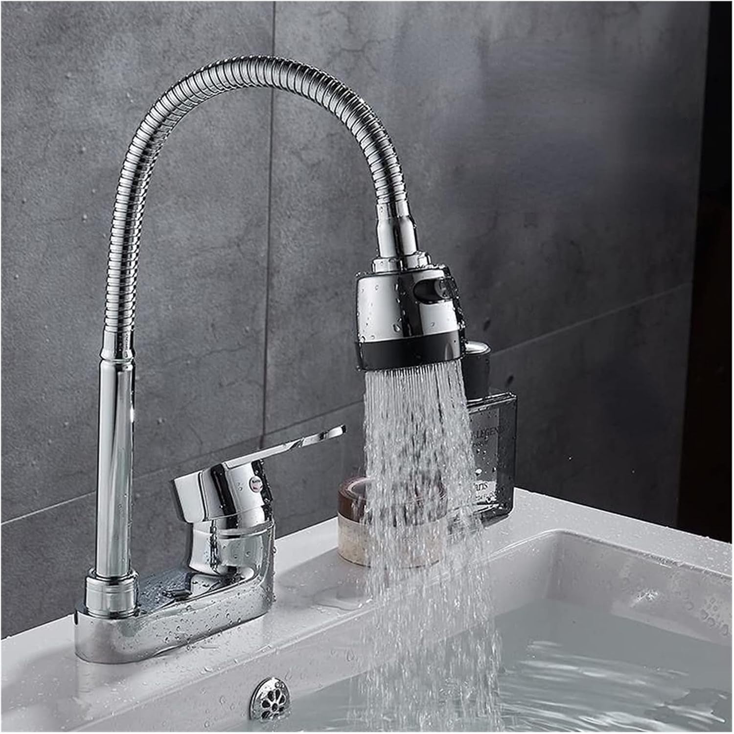 Hot and Cold Faucet in Bathroom Zinc Alloy Sink Bathtub Mixing Valve ...