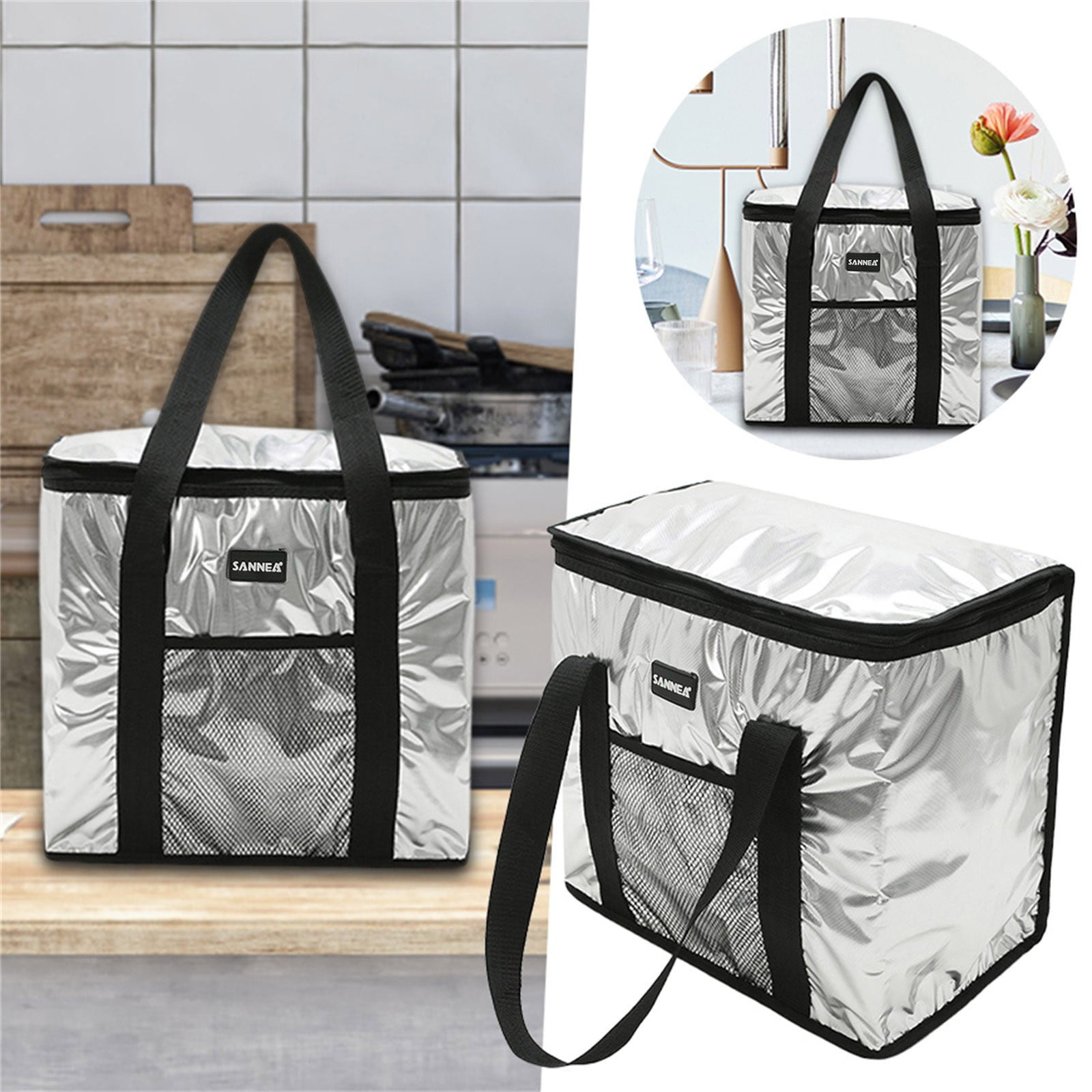 Hot and Cold Insulated Bags for Food Delivery, Grocery Shopping Bags ...