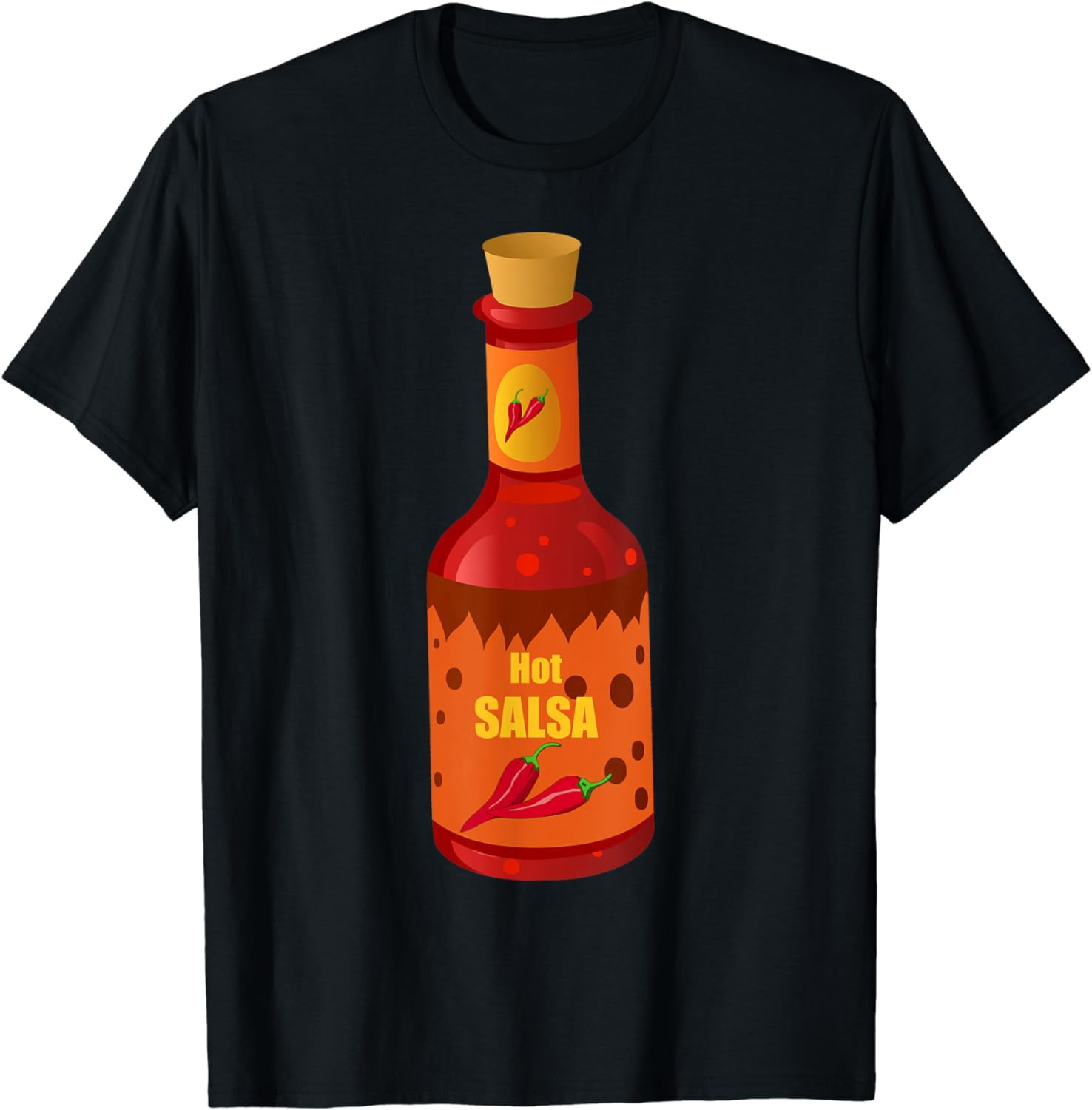 Hot and Spicy Salsa Bottle Costume Cotton T-Shirt Mexican Food ...