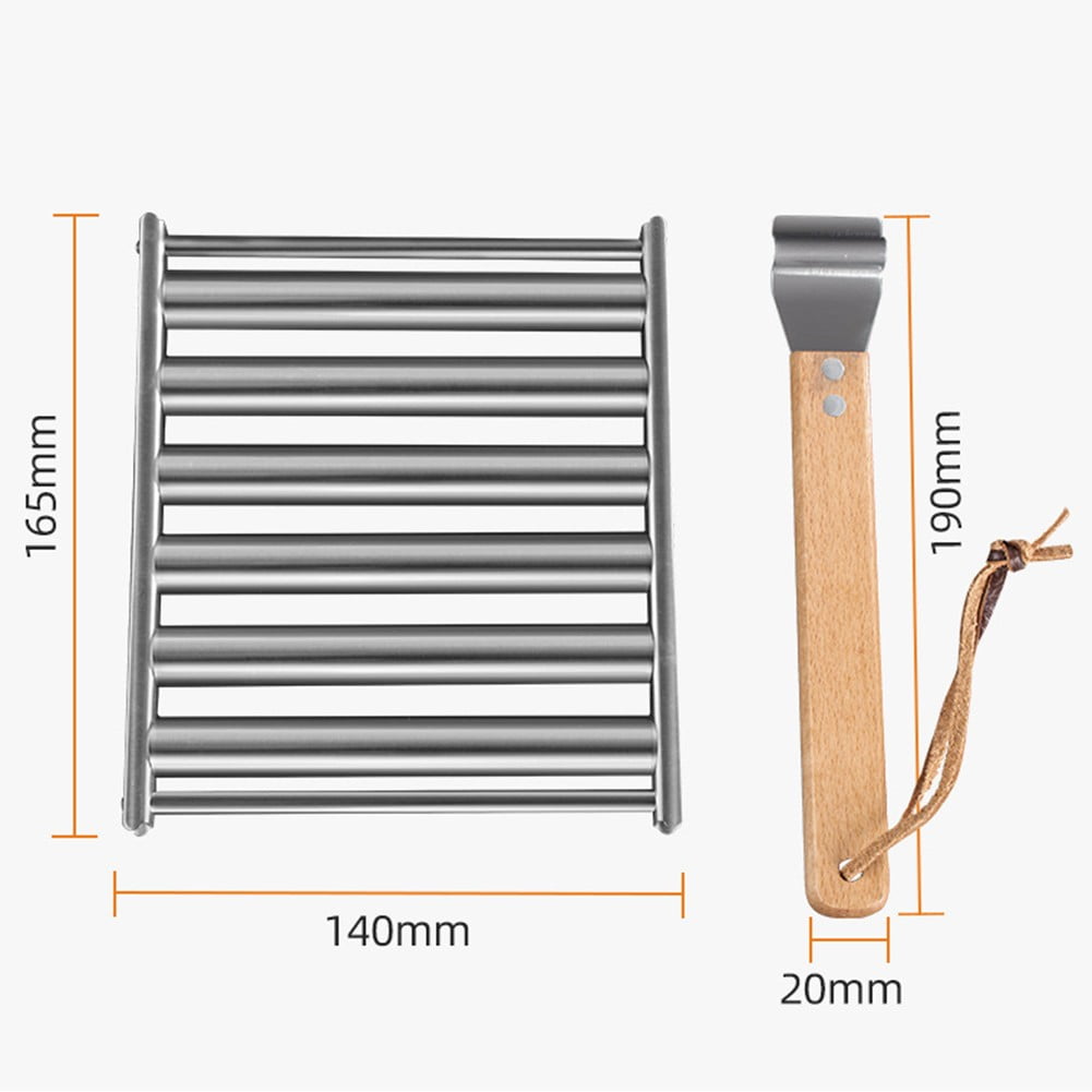 Hot dog rack removable stainless steel grill sausage rack rolling hot ...
