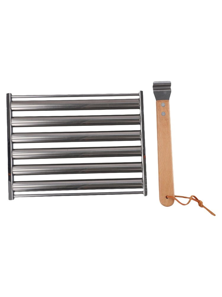Hot dog rack removable stainless steel grill sausage rack rolling hot ...