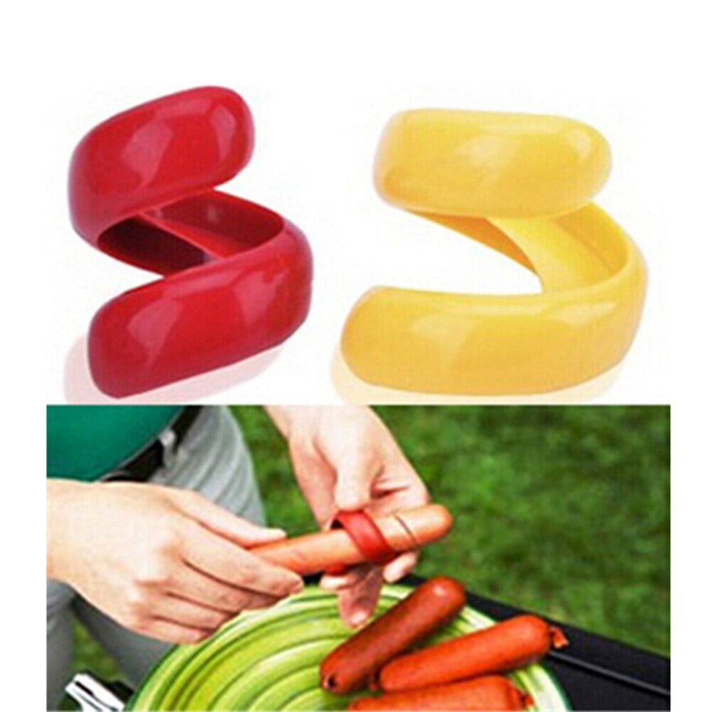 Hot dog slicer 2pcs Manual Fancy Sausage Cutter Spiral Barbecue Hot ...