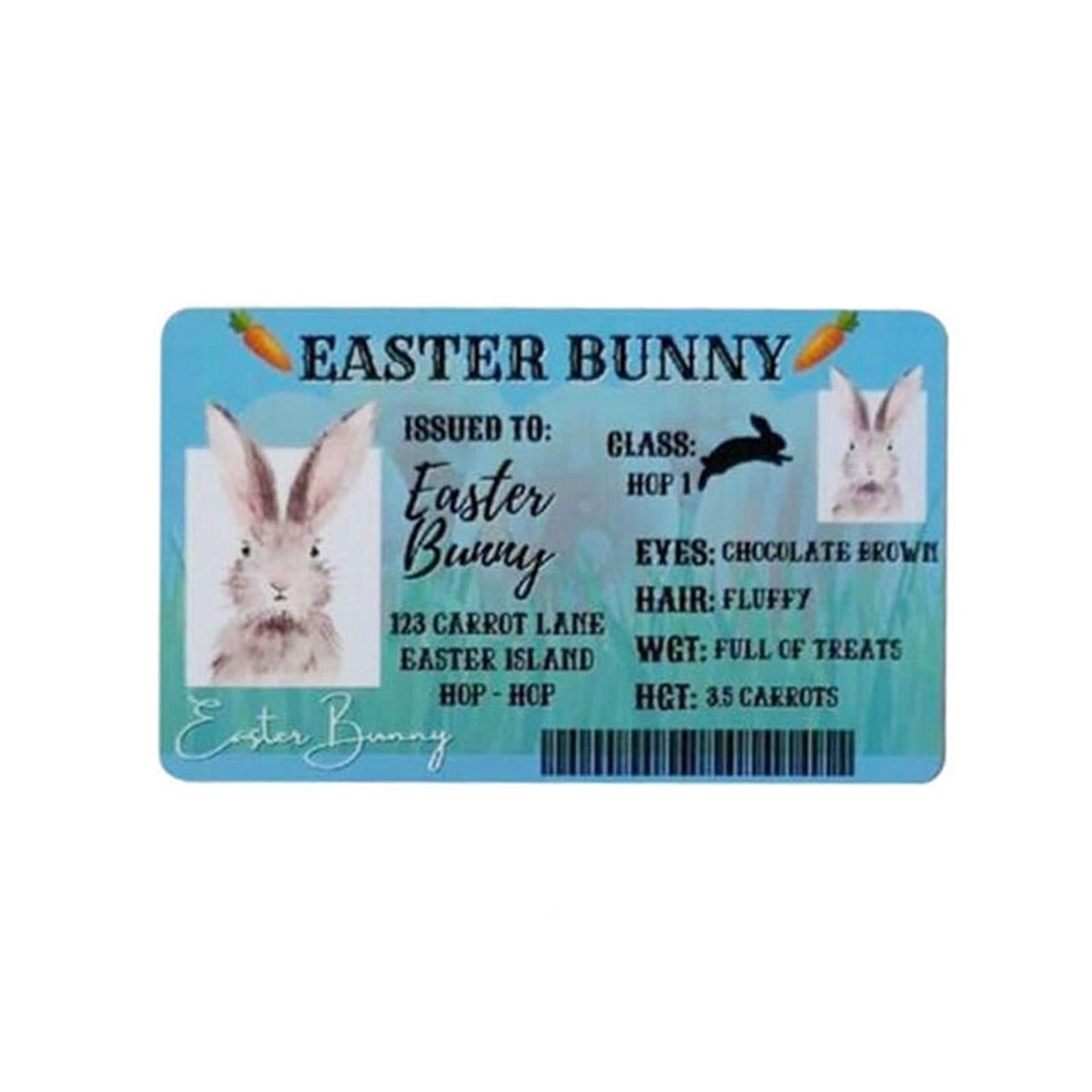 Hot Sale! Easter Funny Bunny ID Card Pass Card Creative Holiday ...