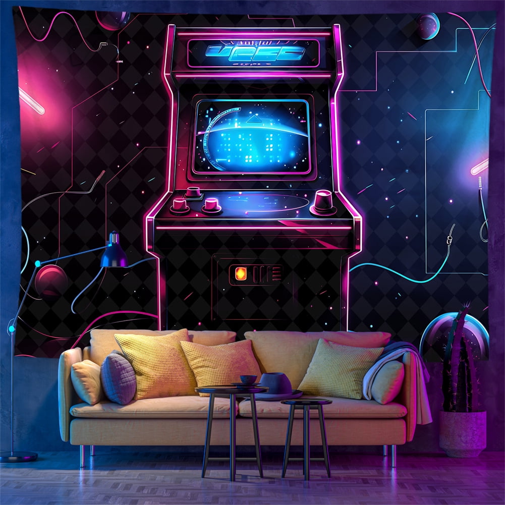 Hot new UV fluorescent arcade tapestry, game console handle light ...