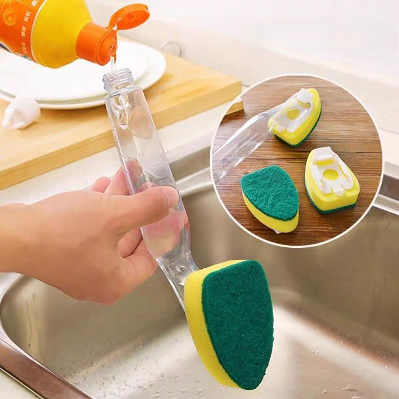 Hot sales! Scratch Dishwand Heavy Duty Dish Wand Pack (1 Handle And 5 ...