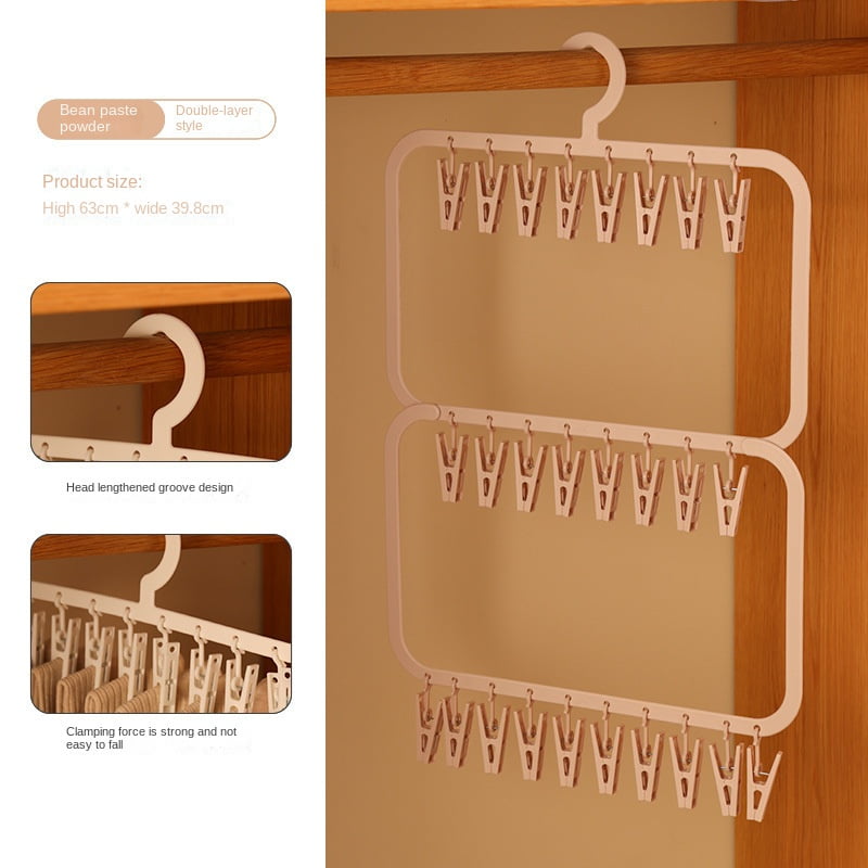 Hot-selling Sock Clips Underwear Multi-Clip Hanger Drying Socks Multi ...