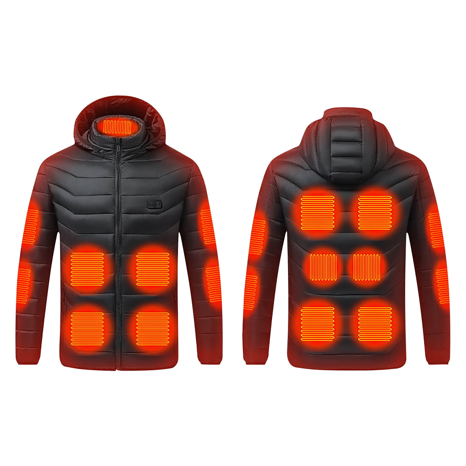 Hot6sl Heated Jacket for Men and Women, Heated Coat Hooded Heating Warm ...