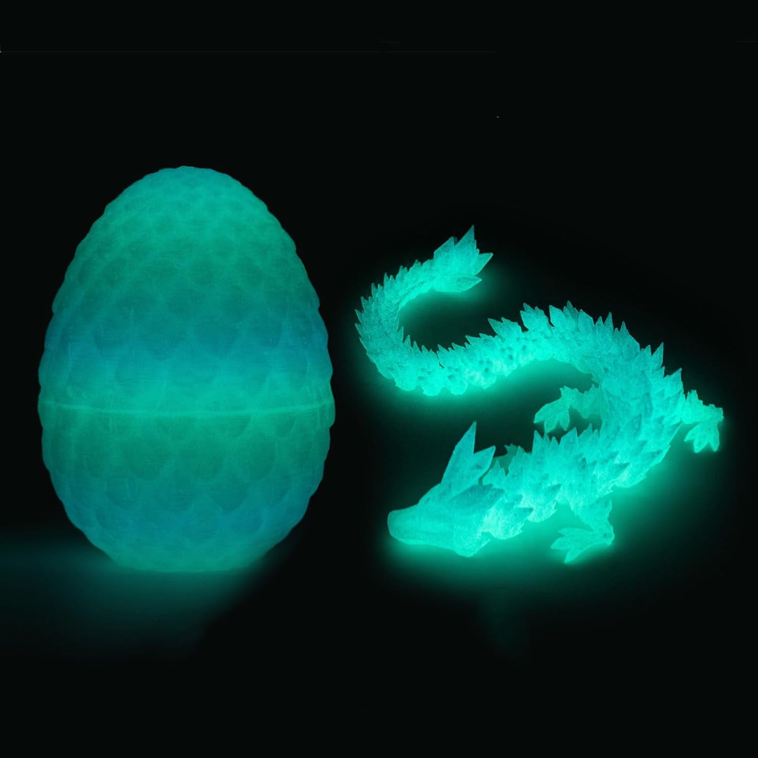 Hot6sl Luminous 3D Printed Dragon Egg, Easter Eggs Hunt Prefilled with ...