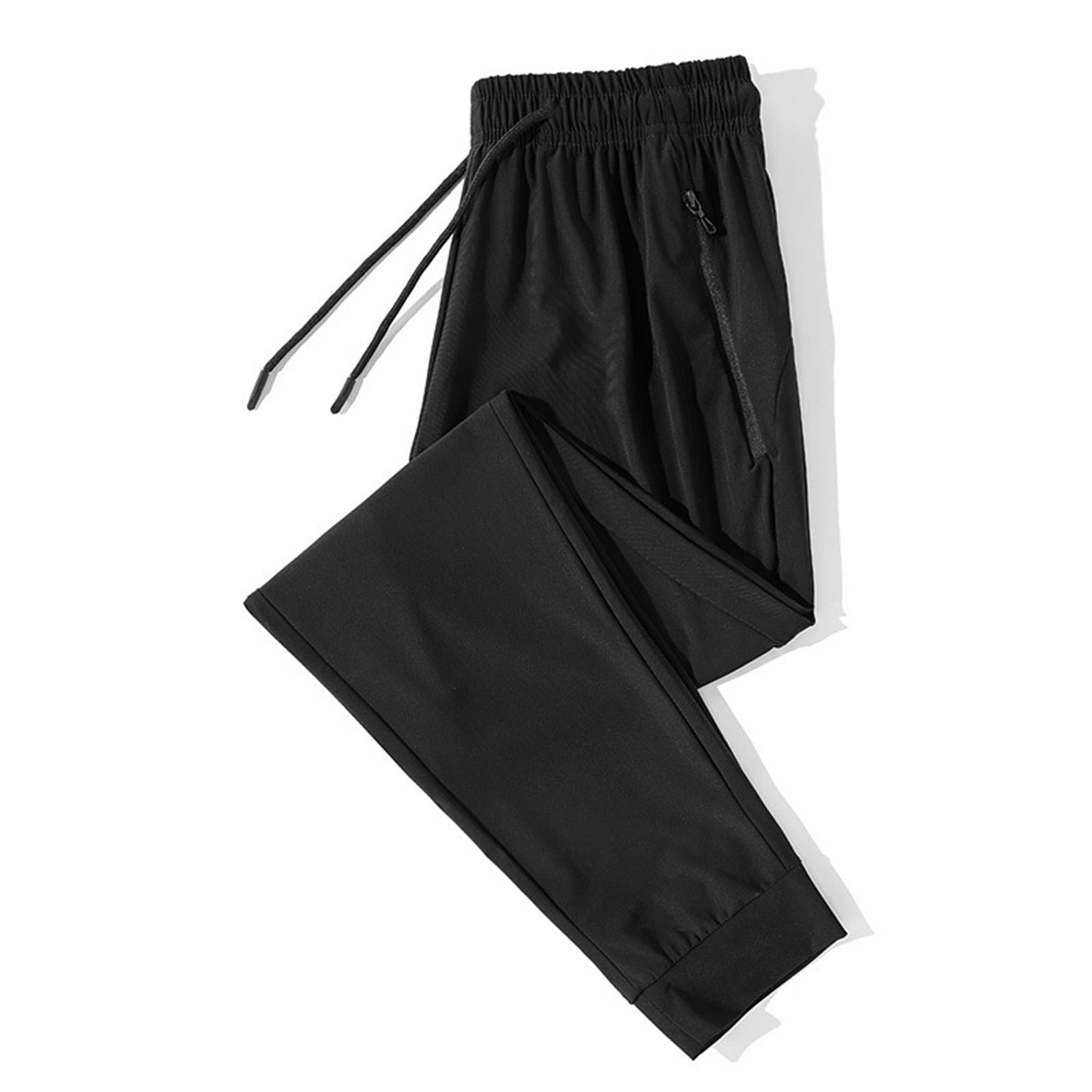 Hot6sl Men Ice Silk Fitness Running Stretch Yoga Pant Soft Men's Cotton ...