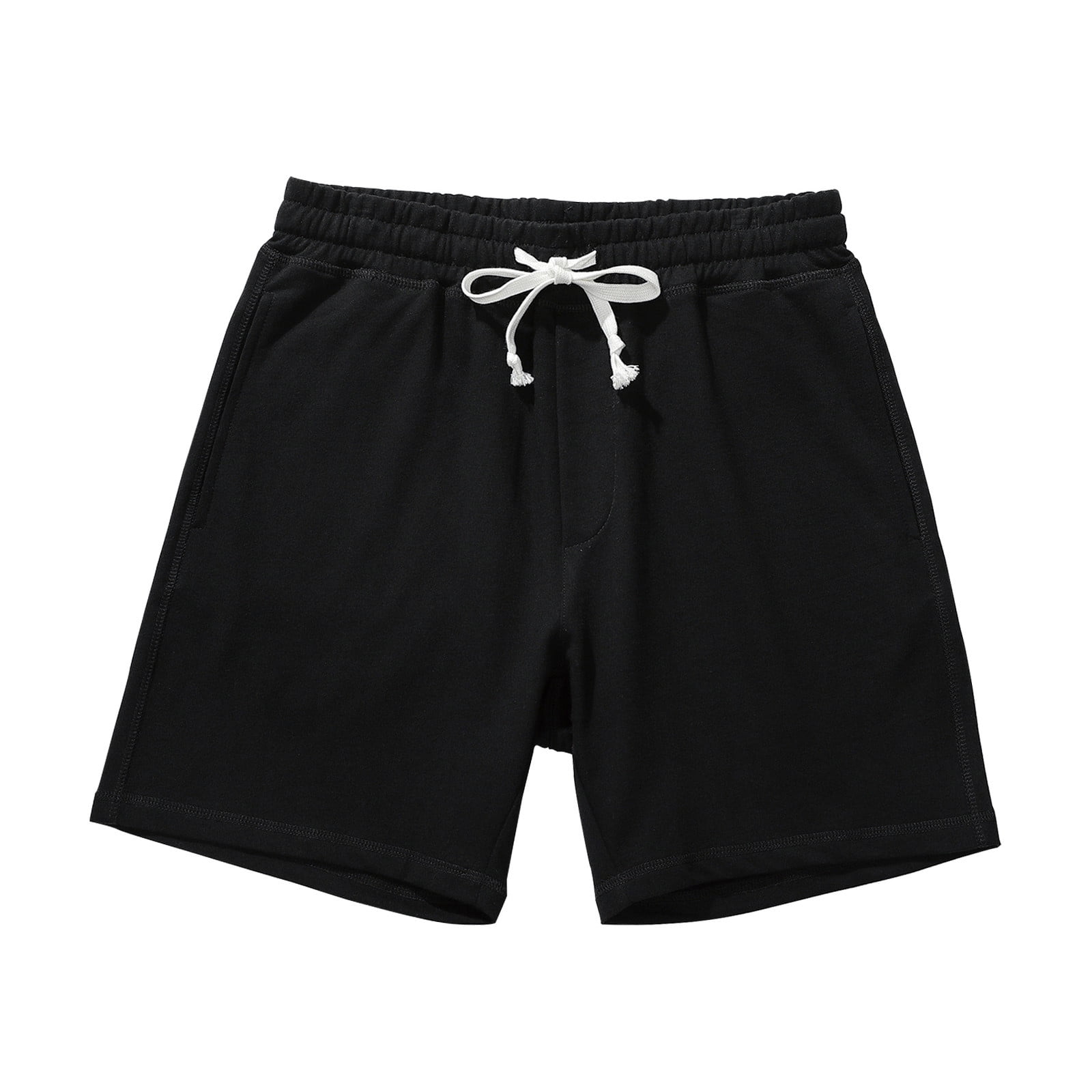 Hot6sl Mens Swin Trunks Casual Solid Color High Waist Beach Shorts with ...