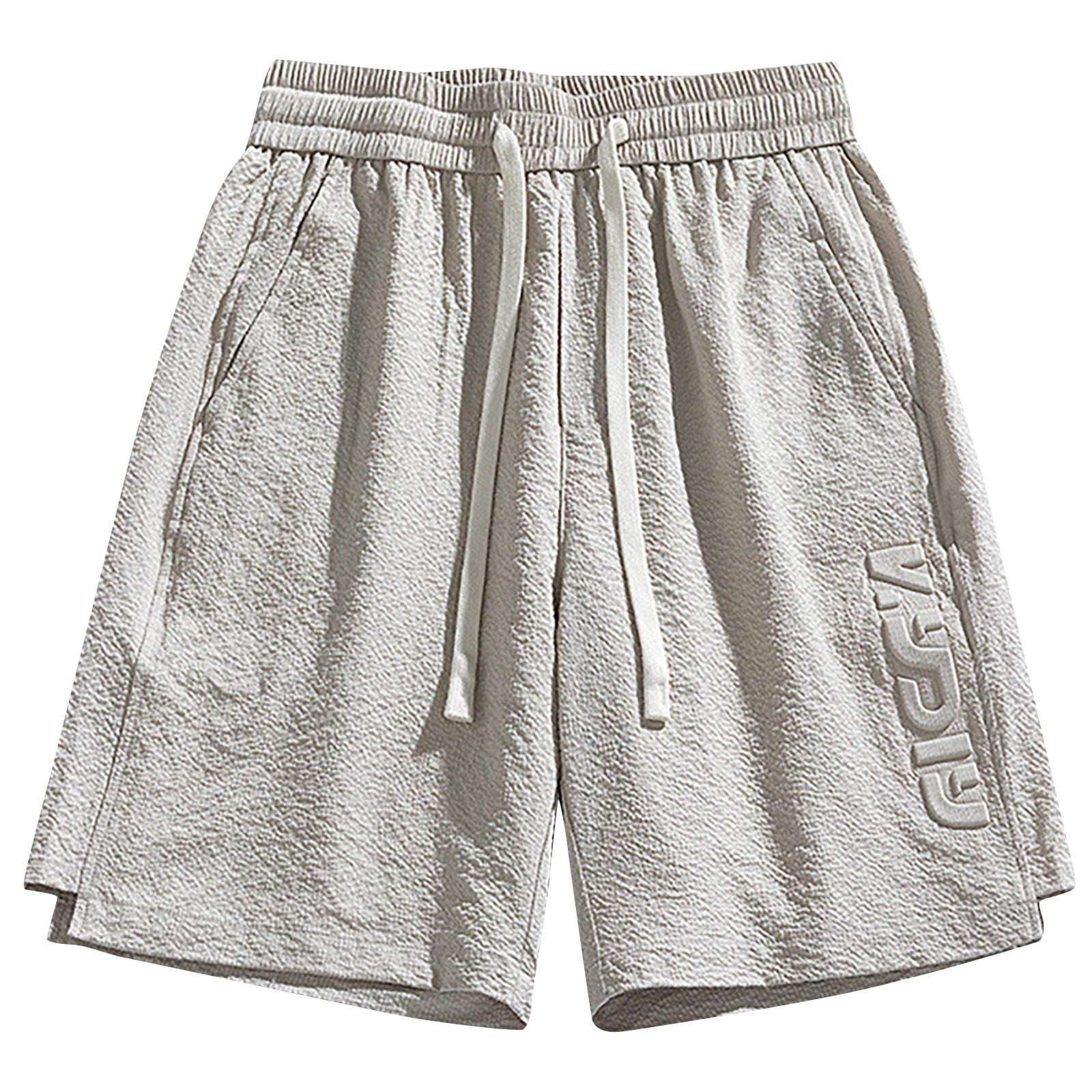 Hot6sl Shorts for Mens Loose-Fit Solid Color High Waist Shorts with ...