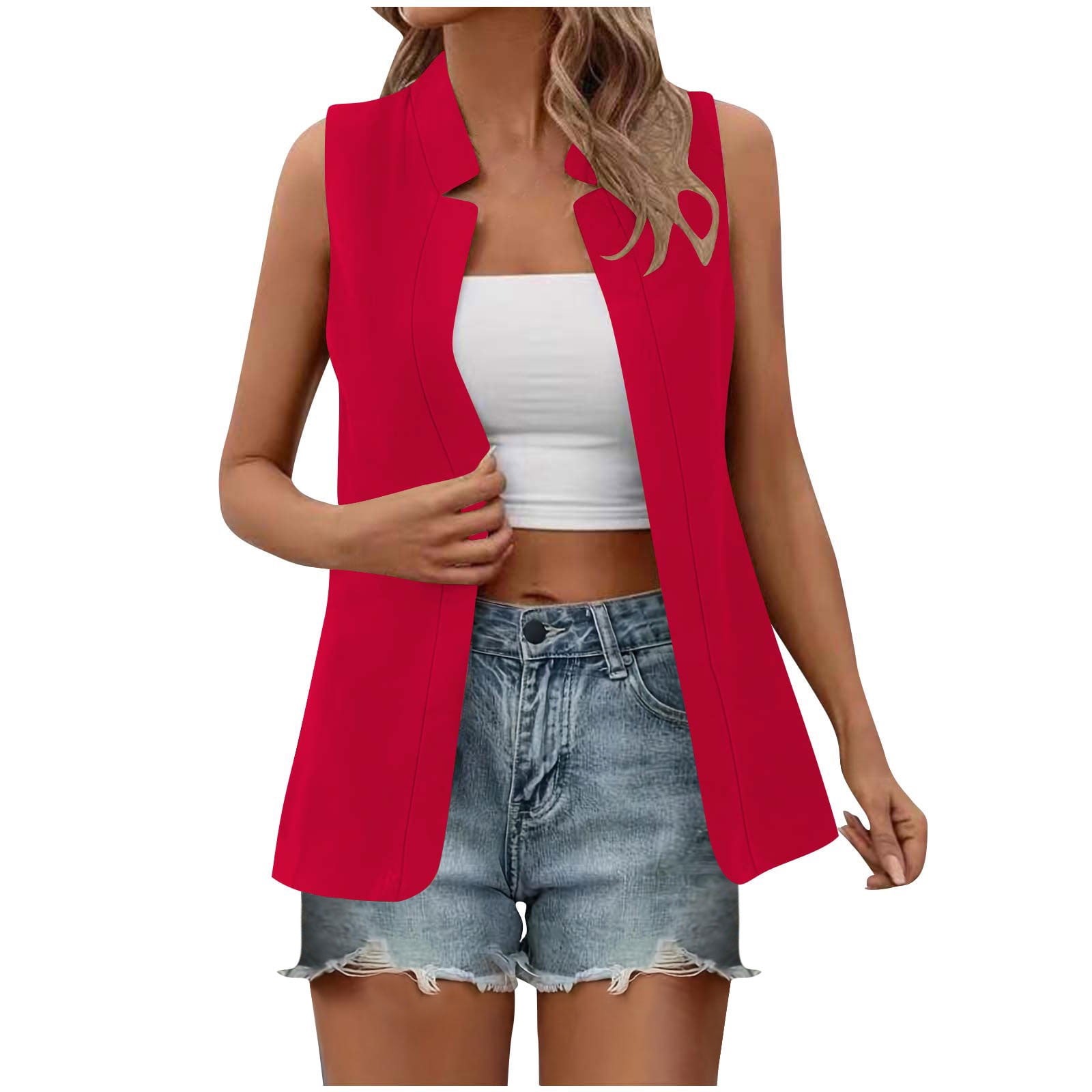 Hot6sl Women Blazer Womens Casual Blazer Jacket Long Sleeve Open Front ...