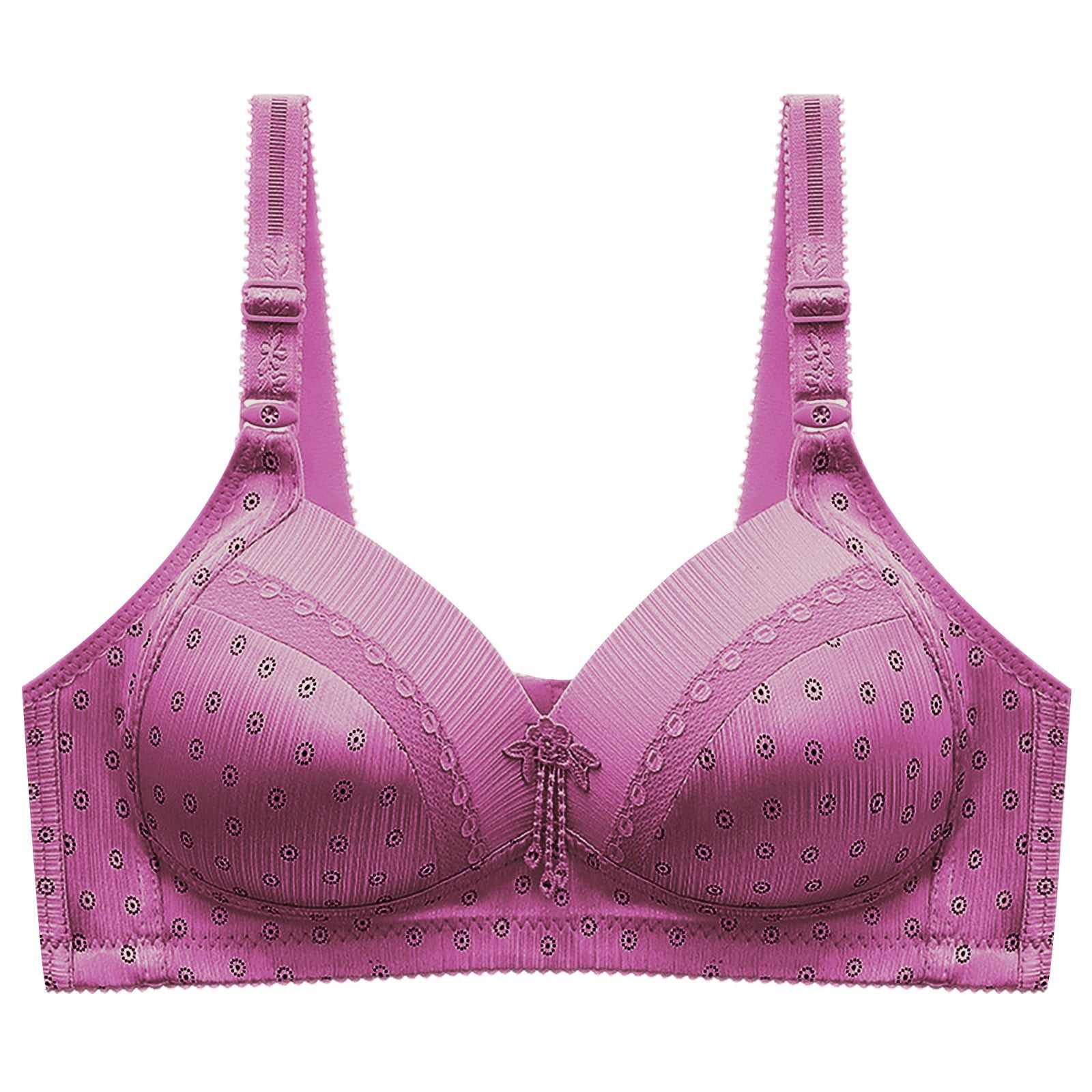 Hot6sl Women's Bra,Women's Fashion Printed Non Steel Ring Bra with No ...