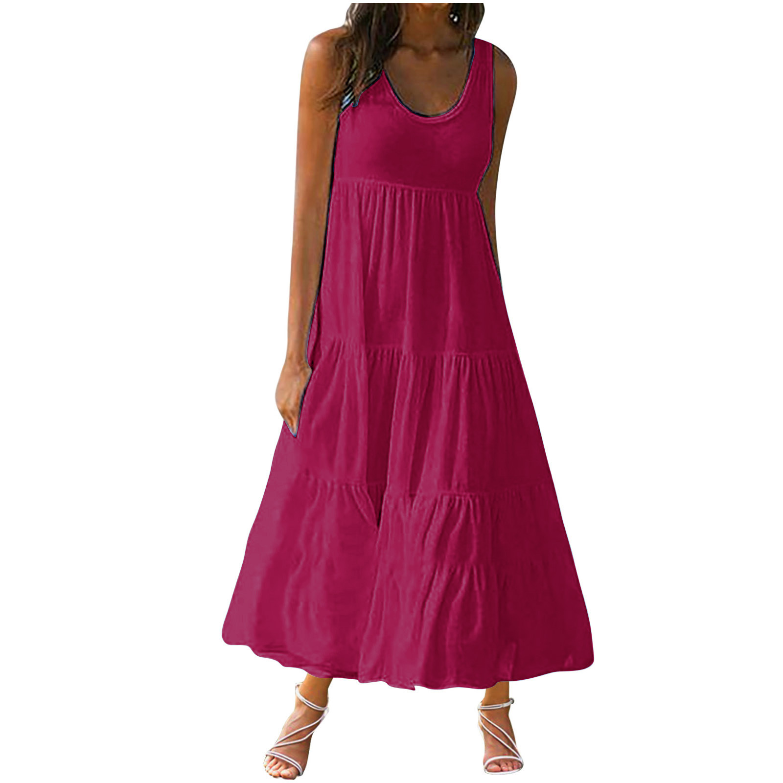 Hot6sl Women’s Tank Sundresses Casual Midi Dress Summer Dresses for ...