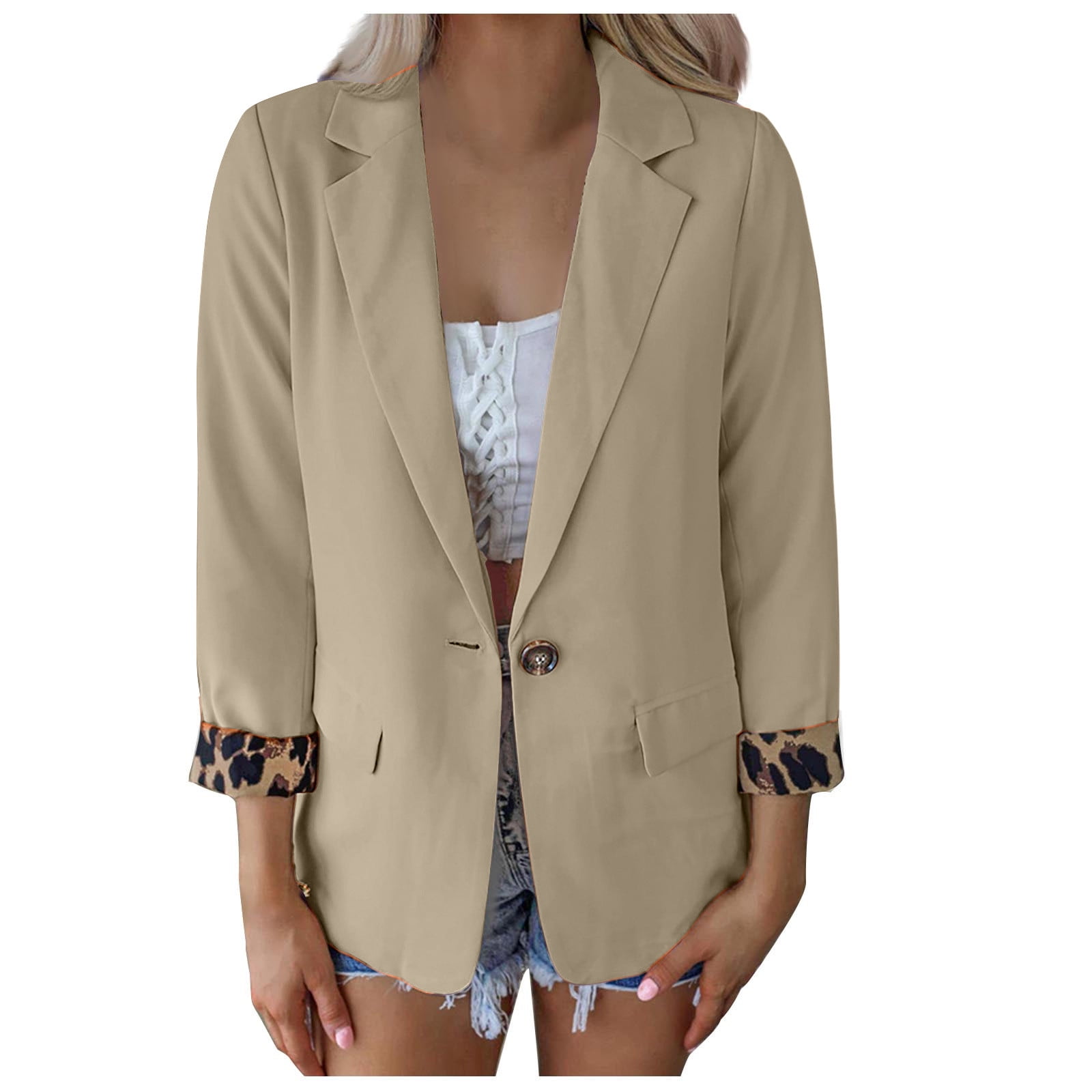 Hot6sl Womens Blazer Womens Blazers Casual Jackets Long Sleeve Double ...