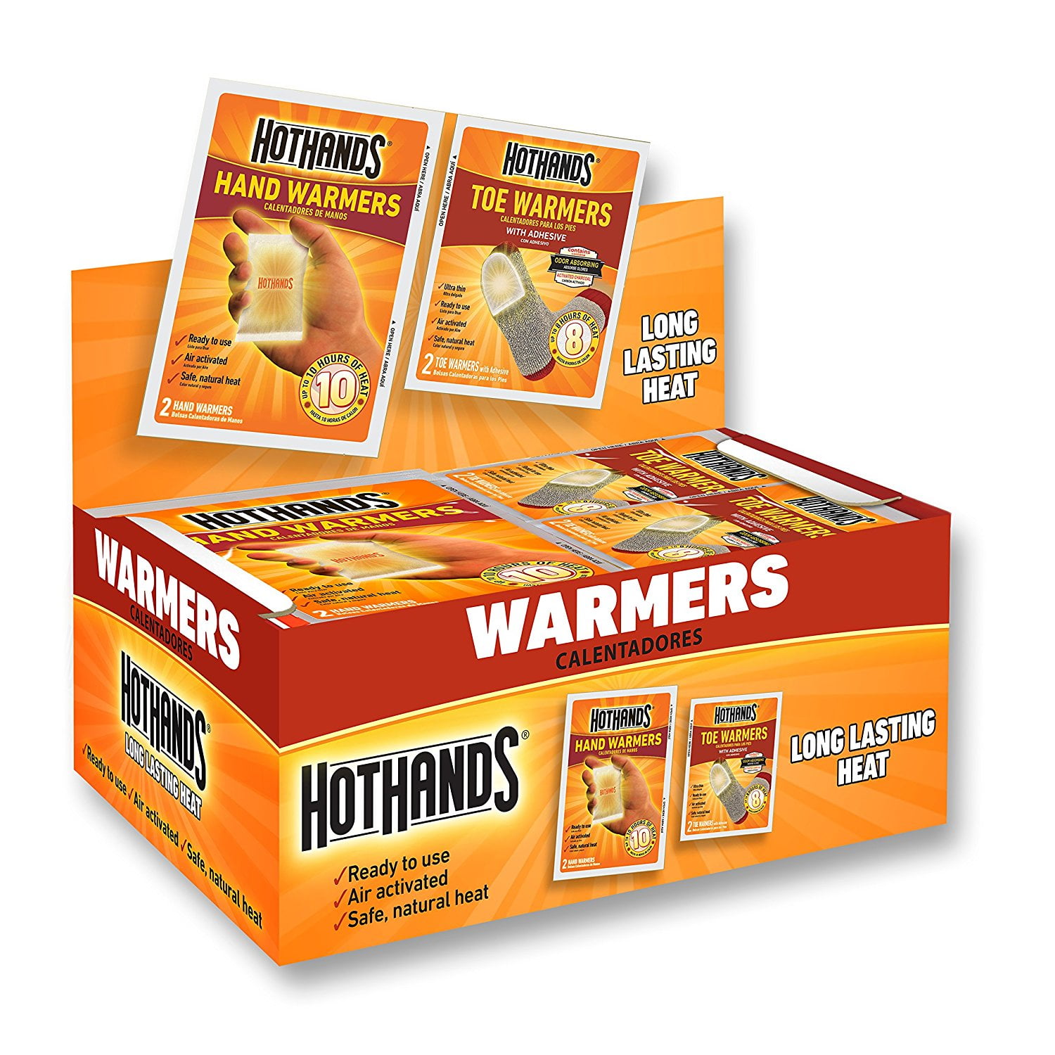 HotHands Bulk Pack - 24 Pair Hand and 8 Pair Toe Warmers, Disposable ...