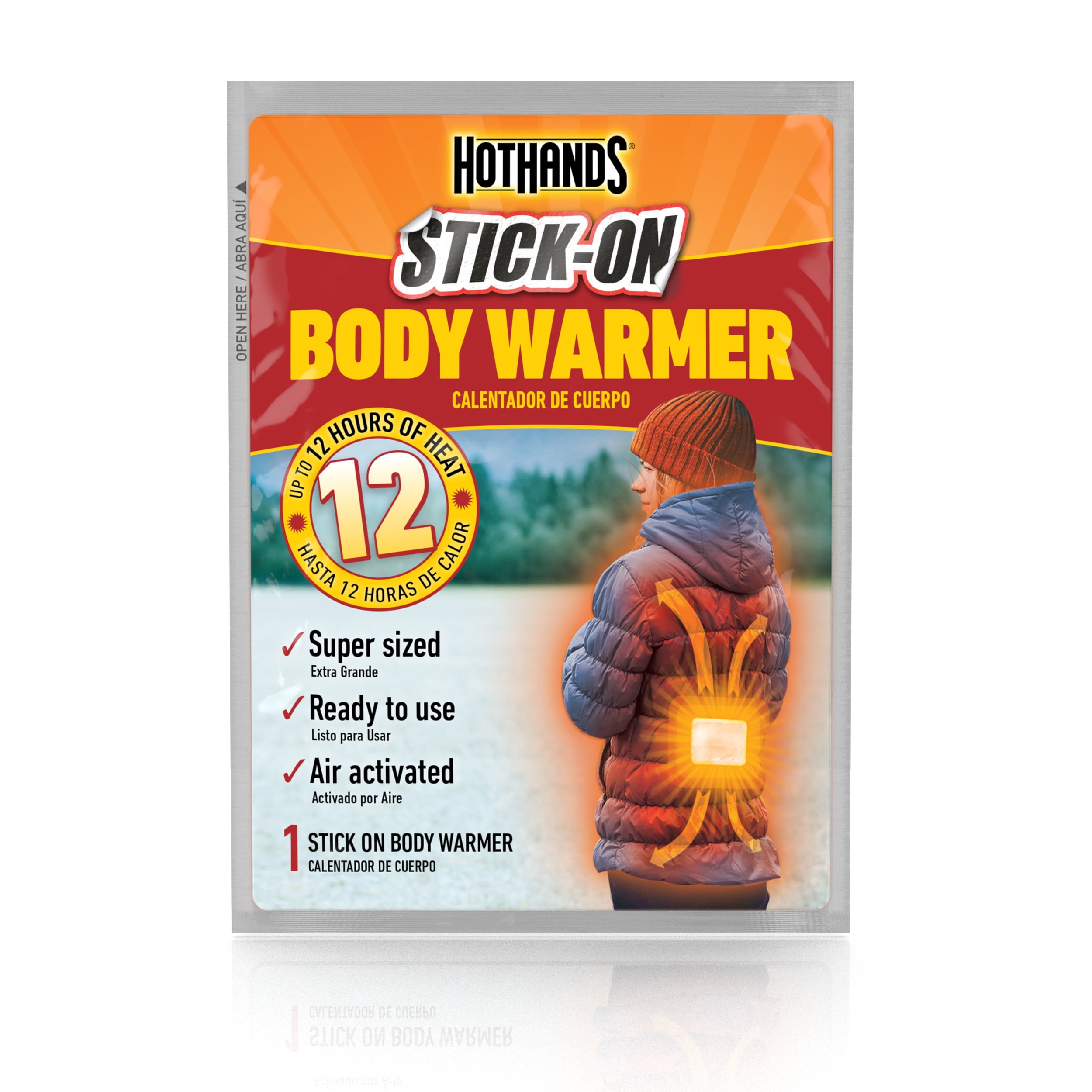 HotHands Stick-On Body Warmers, Air-Activated, Long-Lasting Heat ...