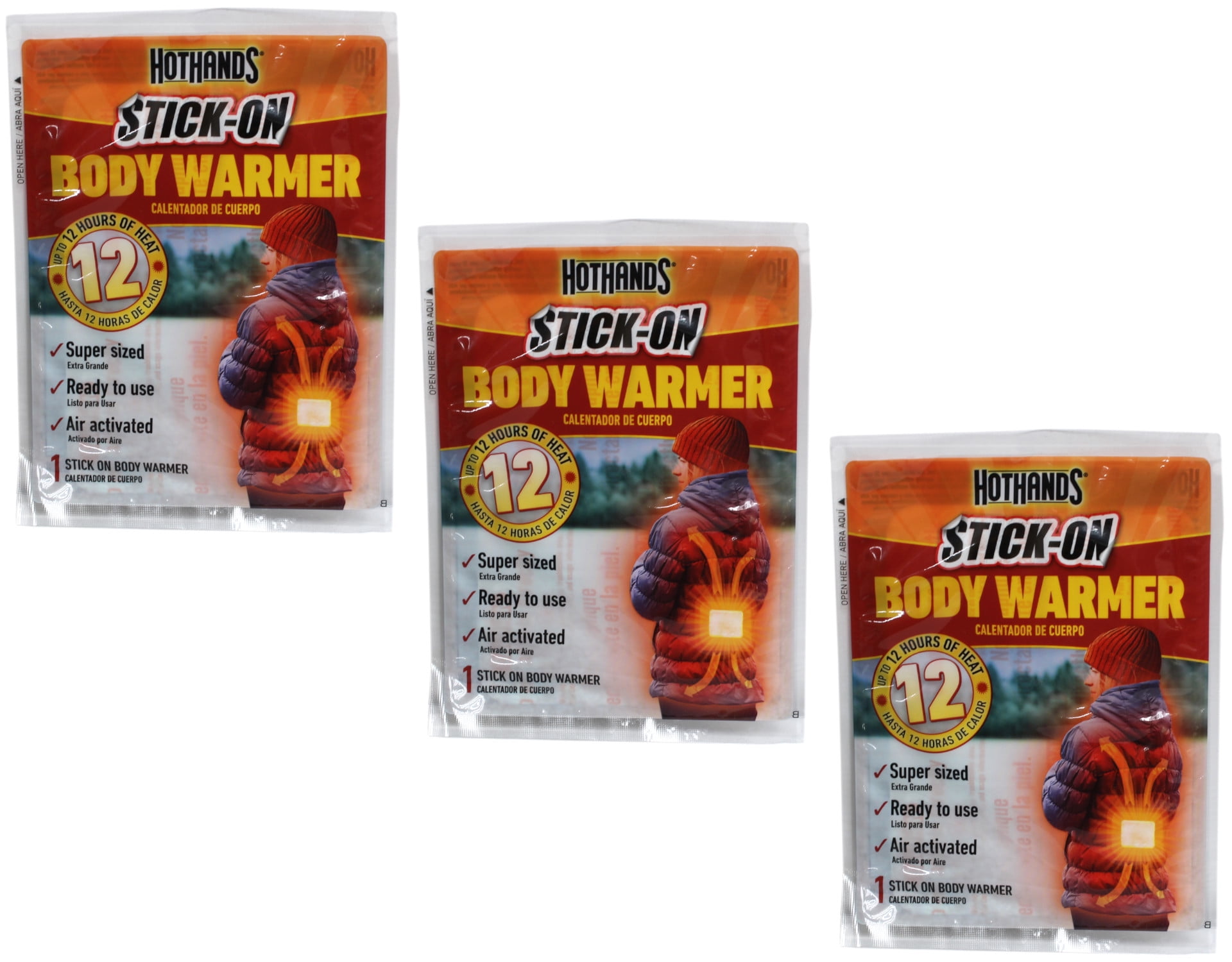 HotHands Supersize Body Warmer with Adhesive Up to 12 Hours of Heat ...