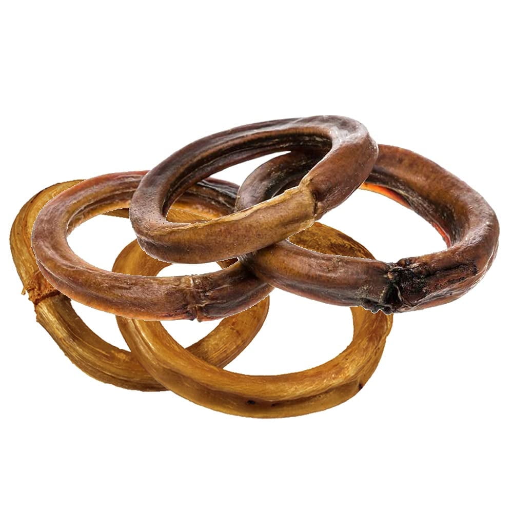 HotSpot Pets Tough Edible Hard Bully Stick Rings for Dogs - All Natural ...