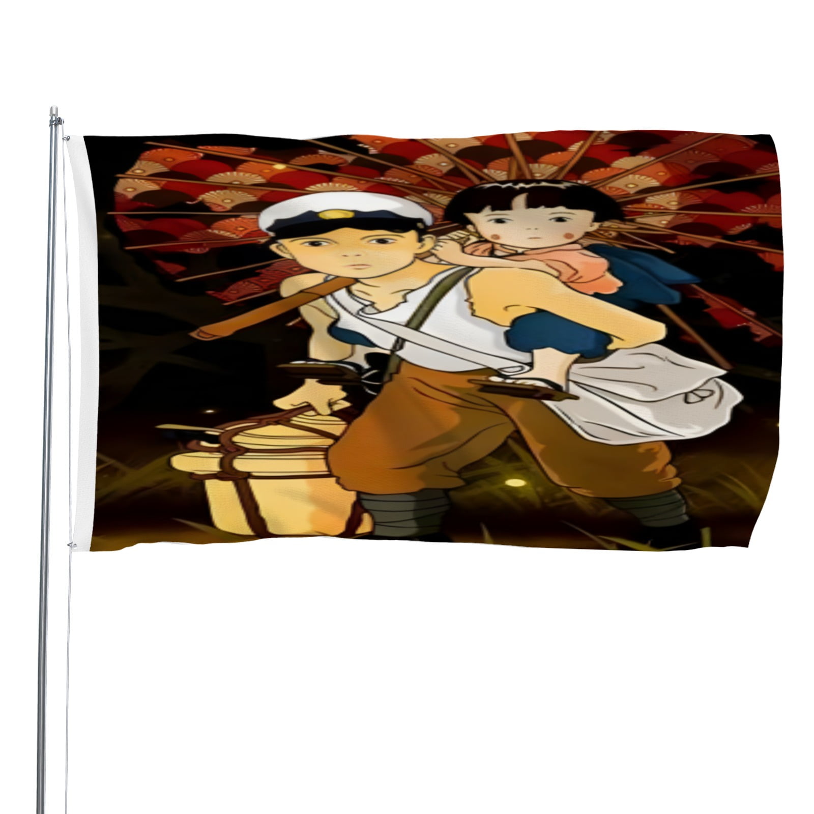 Hotaru no haka flag perfect for outdoor decoration, can be hung indoors ...