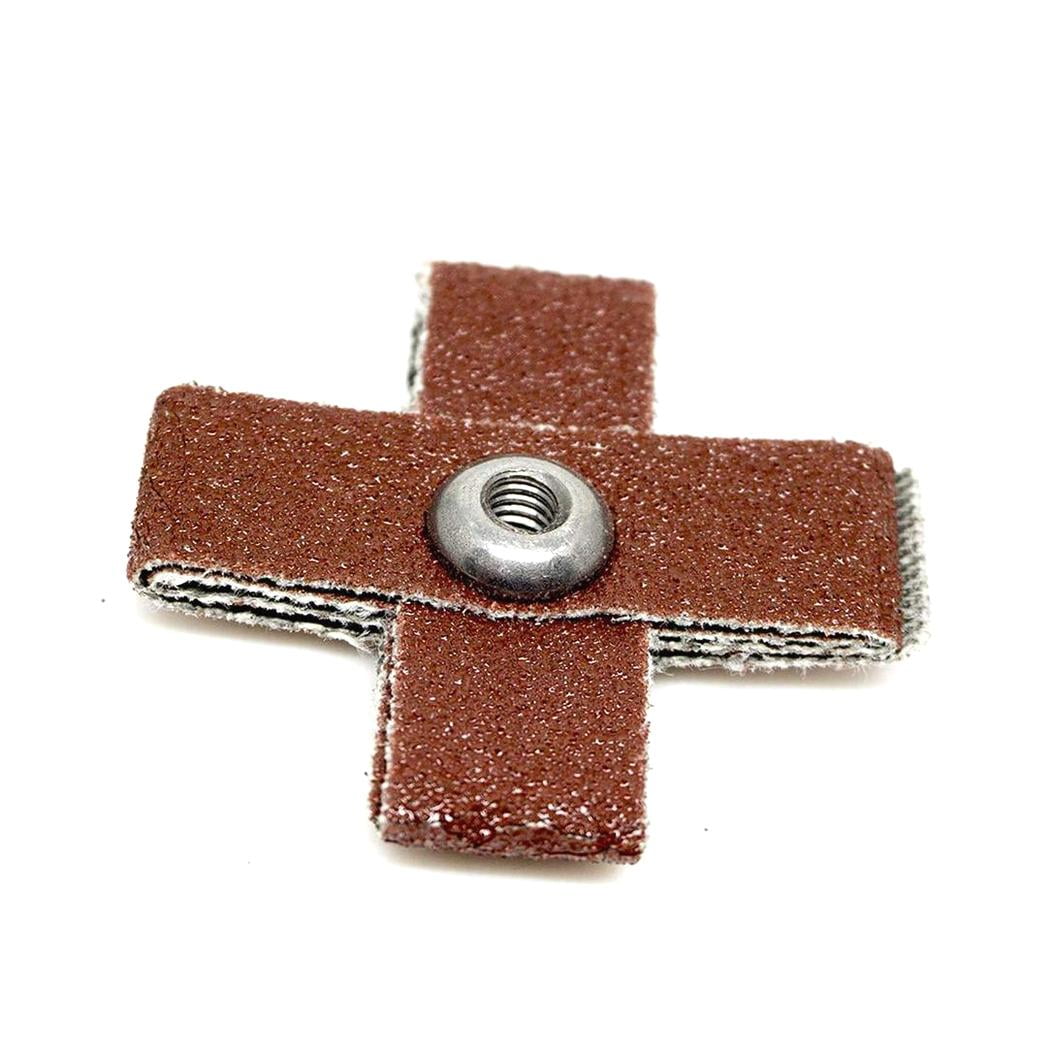 Hotbar 1-1/2" x 1/2" Aluminum Oxide Abrasive Cross with 8/32" Threaded ...