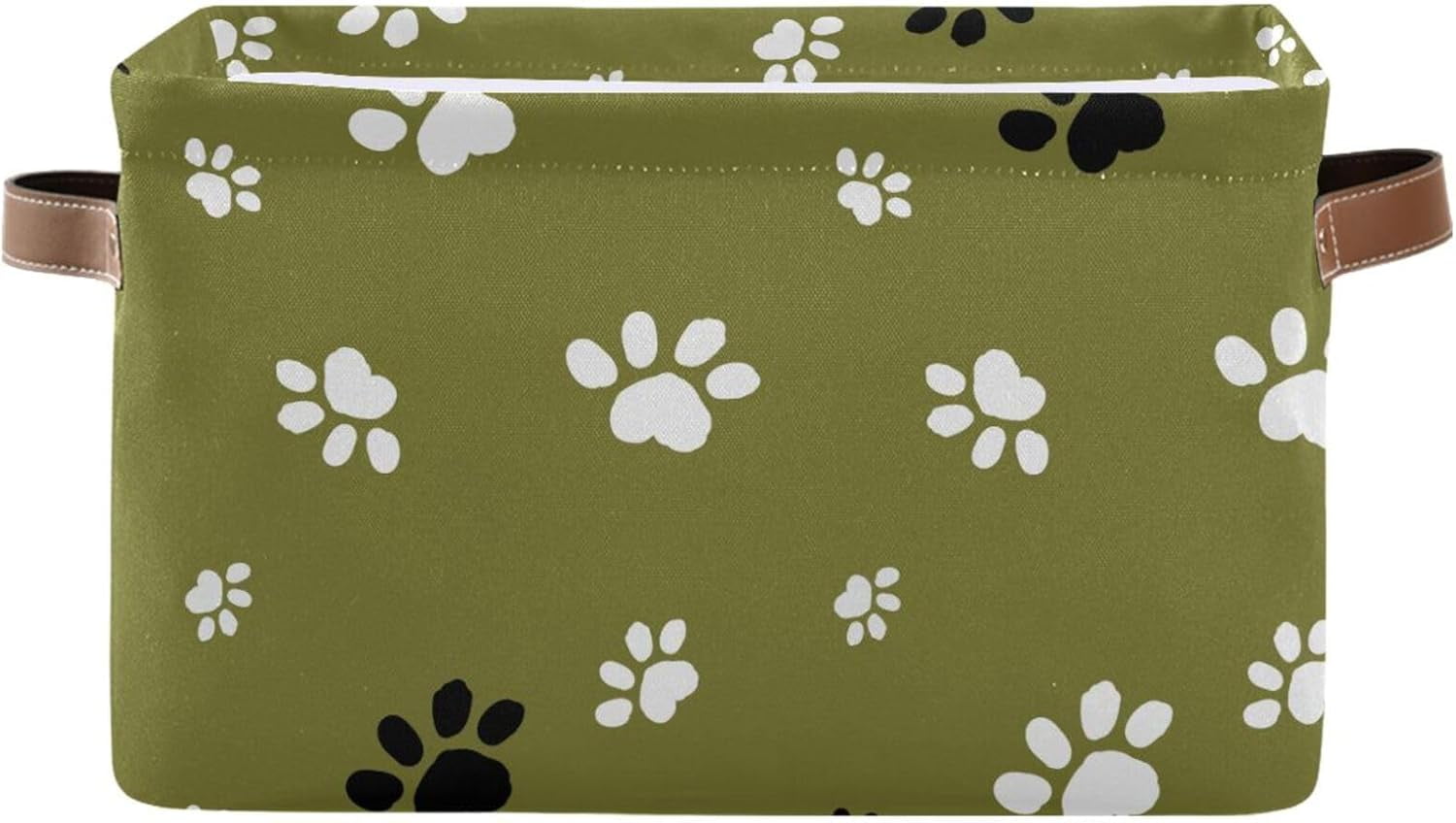 Hotbar 1 Pack Fabric Storage Basket Green Cat Paws Closet Storage Bins ...