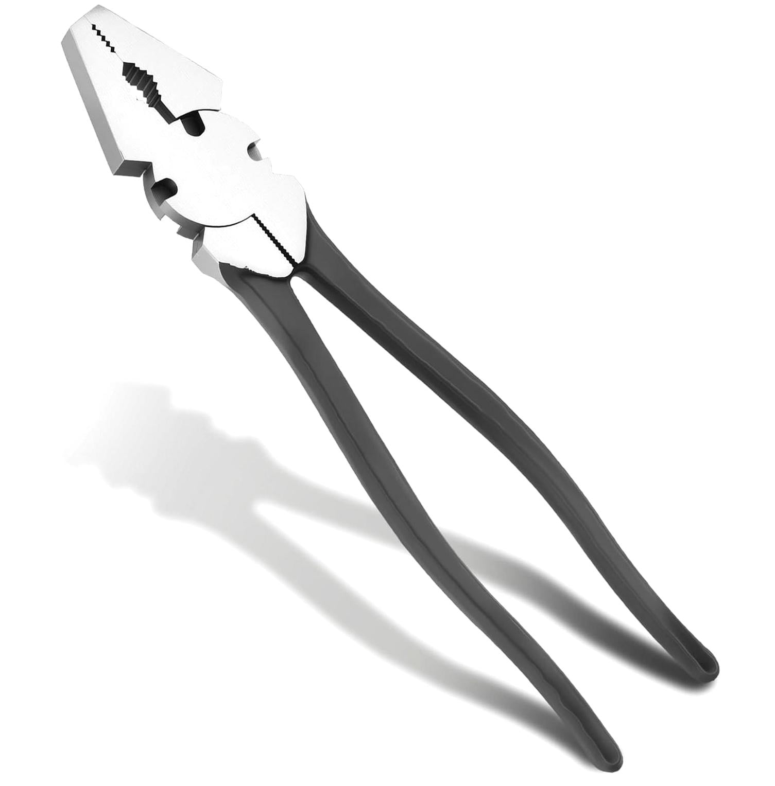 Hotbar 10'' Button Fence Pliers for Bending, Cutting, and Holding Flat Nose Wire Cutter for ...