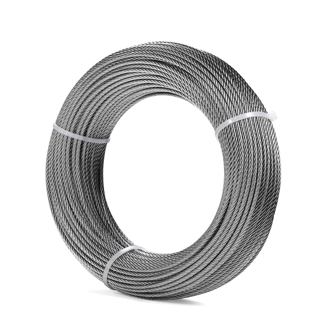 Hotbar 100FT 1/8" Steel Aircraft Wire Rope for Cable Railing Kit Stair ...