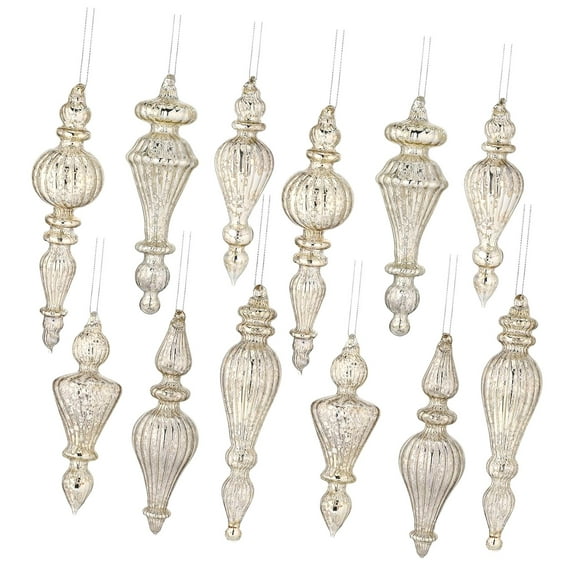 Hotbar 12 Pcs Finial Christmas Ornaments Large Hanging Christmas ...