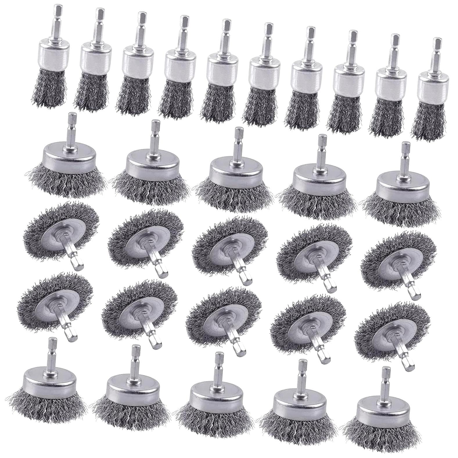 Hotbar 15-Piece Carbon Steel Wire Wheel, Cup, Wheel, Pen Set with 1/4 ...