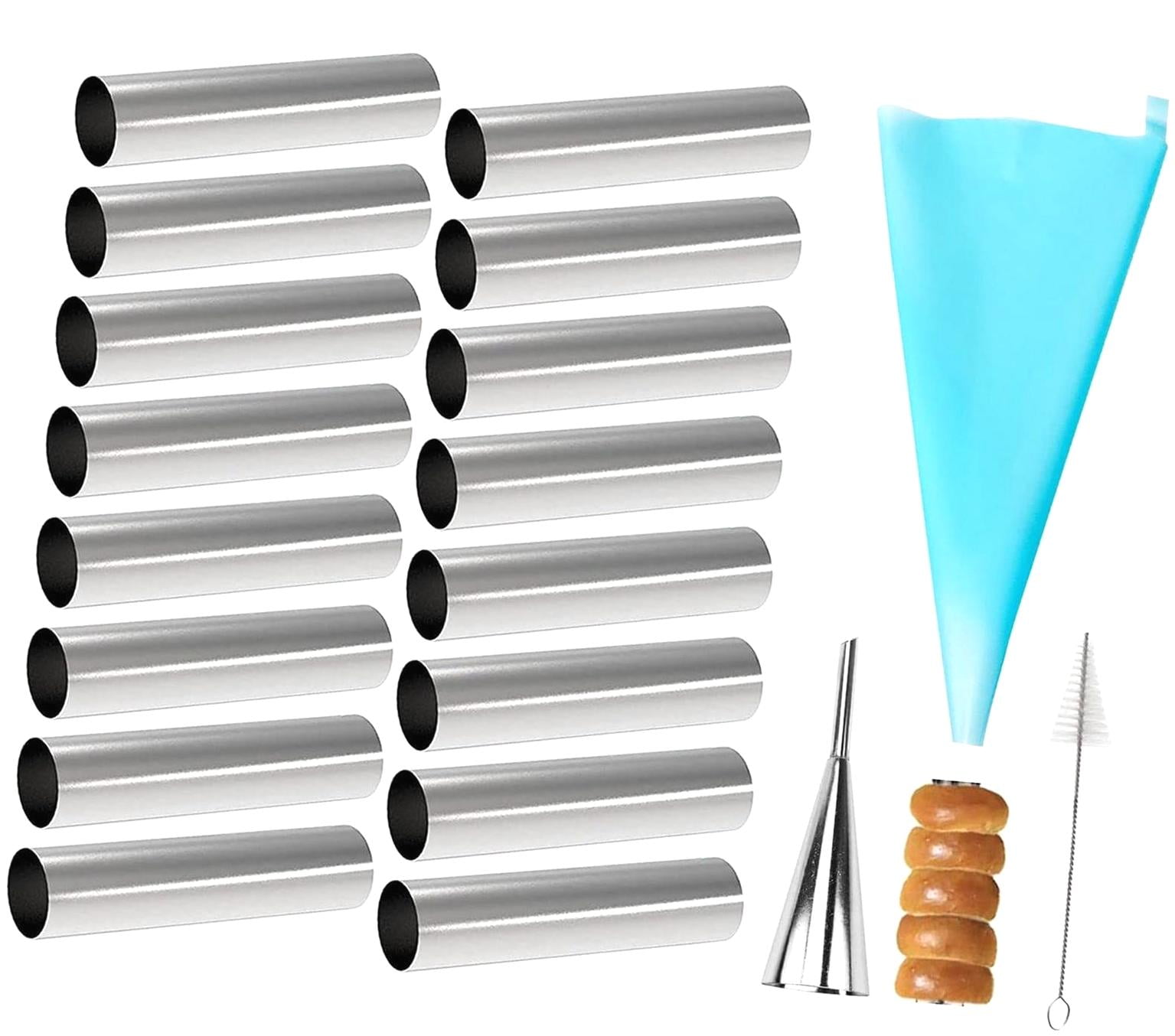 Hotbar 19 Pcs Cannoli Kits, Stainless Steel Cannoli Molds, 4.7 Inch ...