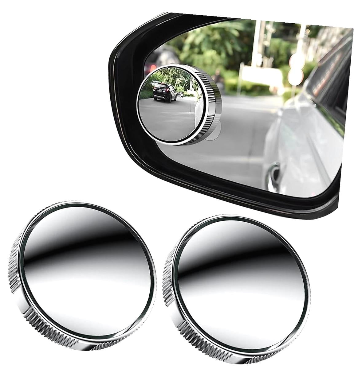 Hotbar 2 PCS Car Blind Mirror, 2" Round HD Glass Blind Rear View Mirror ...