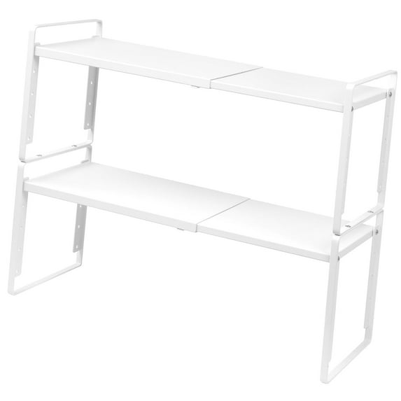 Hotbar 2-Pack Cabinet Organizer Expandable 5 Heights Stackable Rack ...