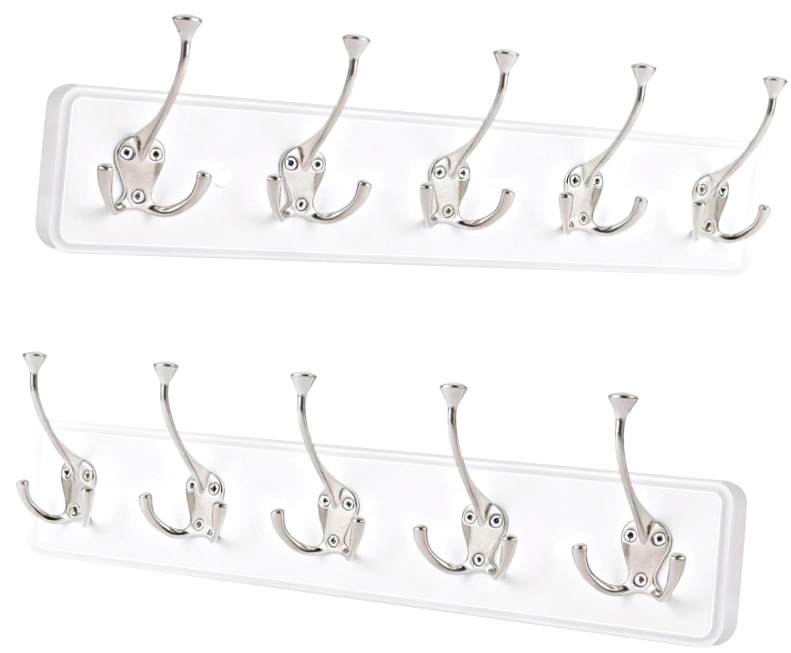 Hotbar 2 Pack Wall Mount, '' Wooden Coat Hanger, Metal Coat Rail for ...