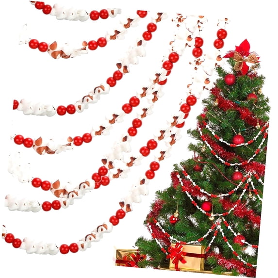 Hotbar 20 Ft Popcorn Cranberry Wooden Garland Christmas Tree ...