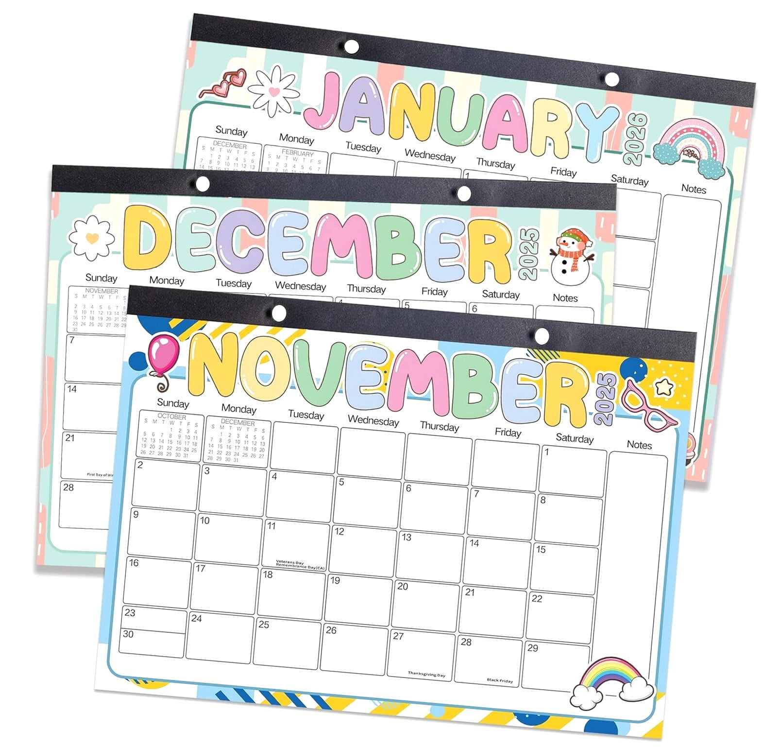 Hotbar 2026 Desk Calendar Wall Calendars, Large " 12", November 2025 ...