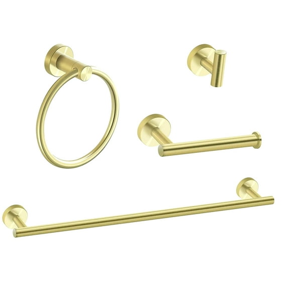 Hotbar 24 Inch Set 4 Pieces Bathroom Kit Restroom Holder Toilet Paper ...