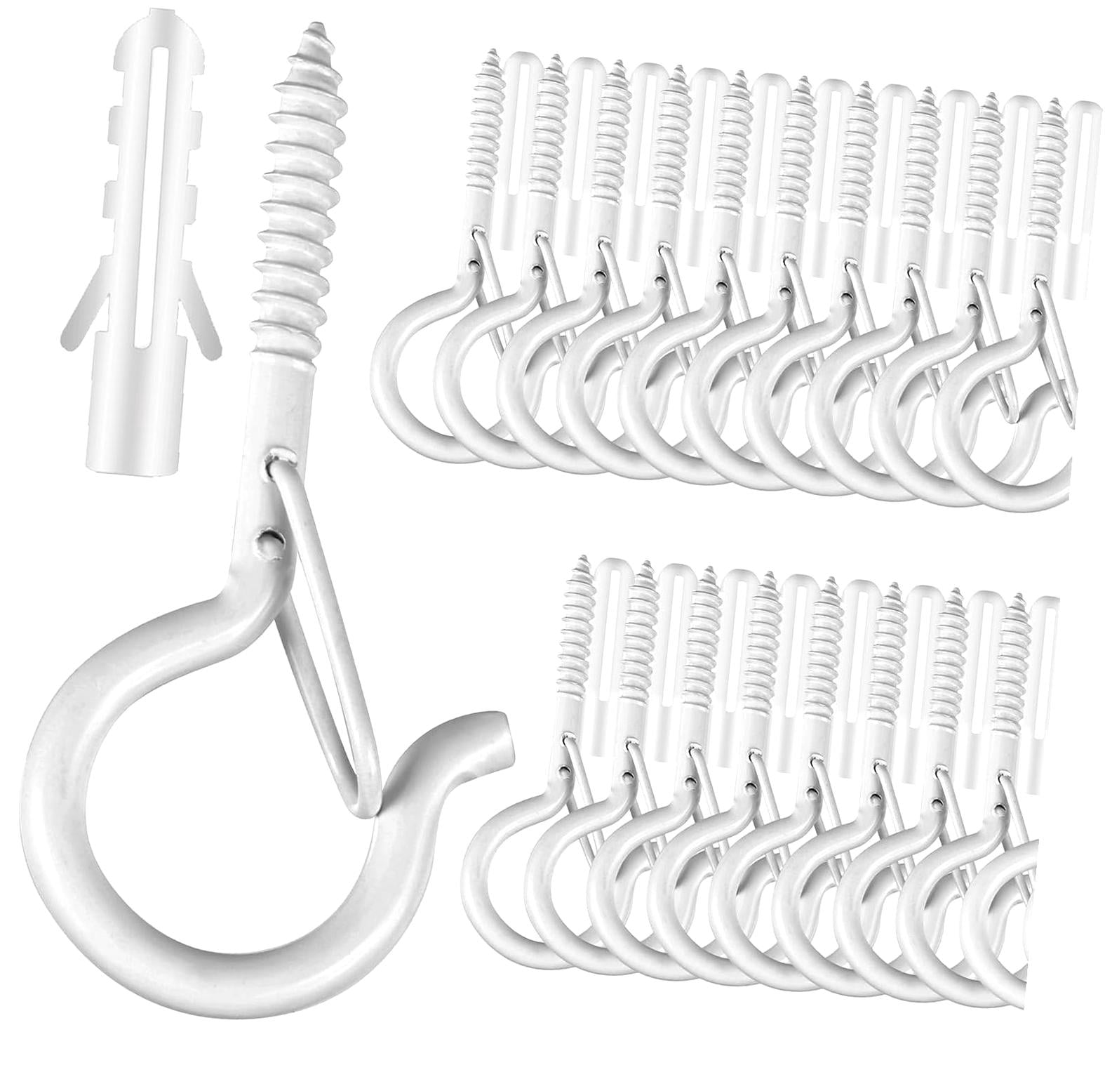 Hotbar 25 Pieces Screw-in for String Lights, Q Hangers for Use, Swivel ...