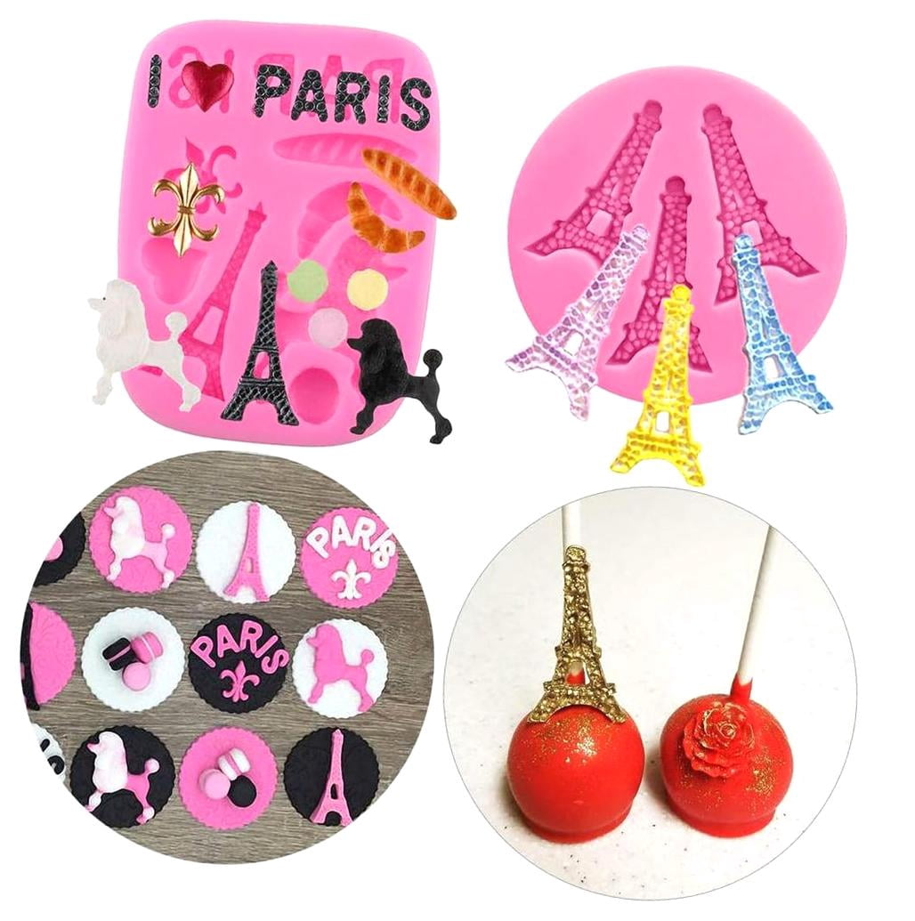 Hotbar 2Pcs/Set Mini Size I Love Paris Fondant Molds, Eiffel Tower ...
